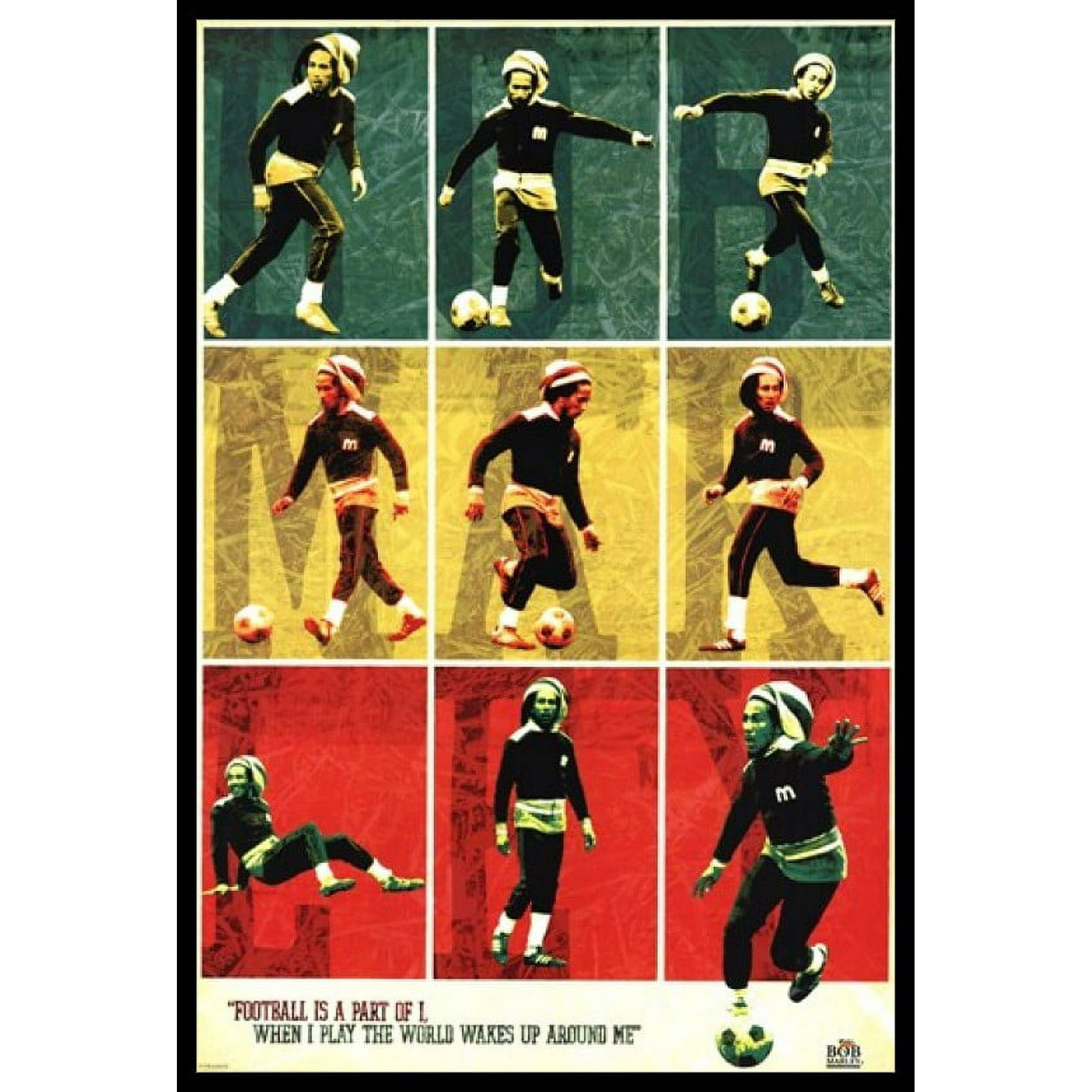 Bob Marley Soccer Poster