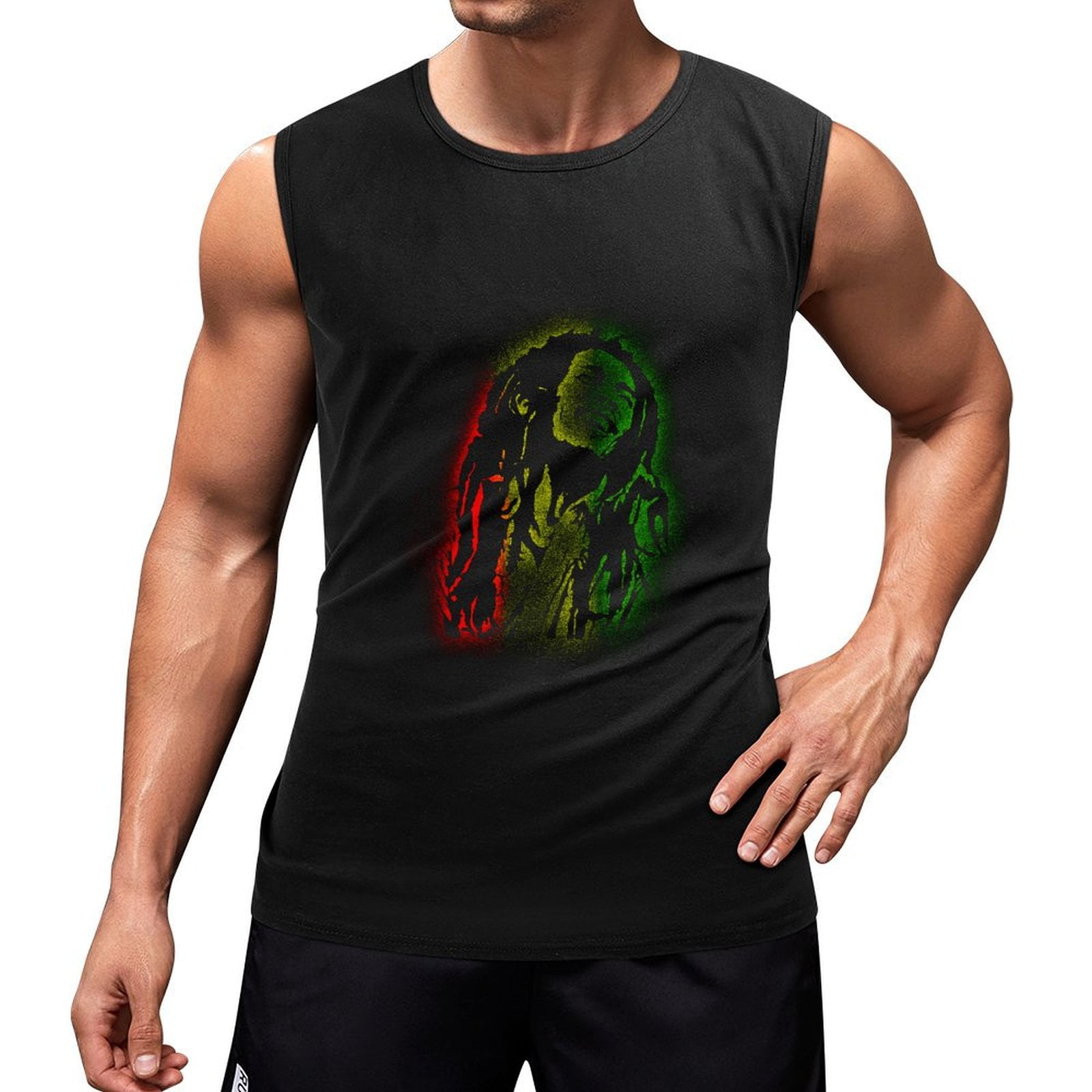 Bob_Marley Groovy Men'S Muscle T-Shirt, Sleeveless, Muscle Tank Tee Top ...