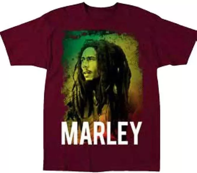 Bob Marley Maroon Portrait T Shirt Reggae Rasta Natty Hot Trending ...