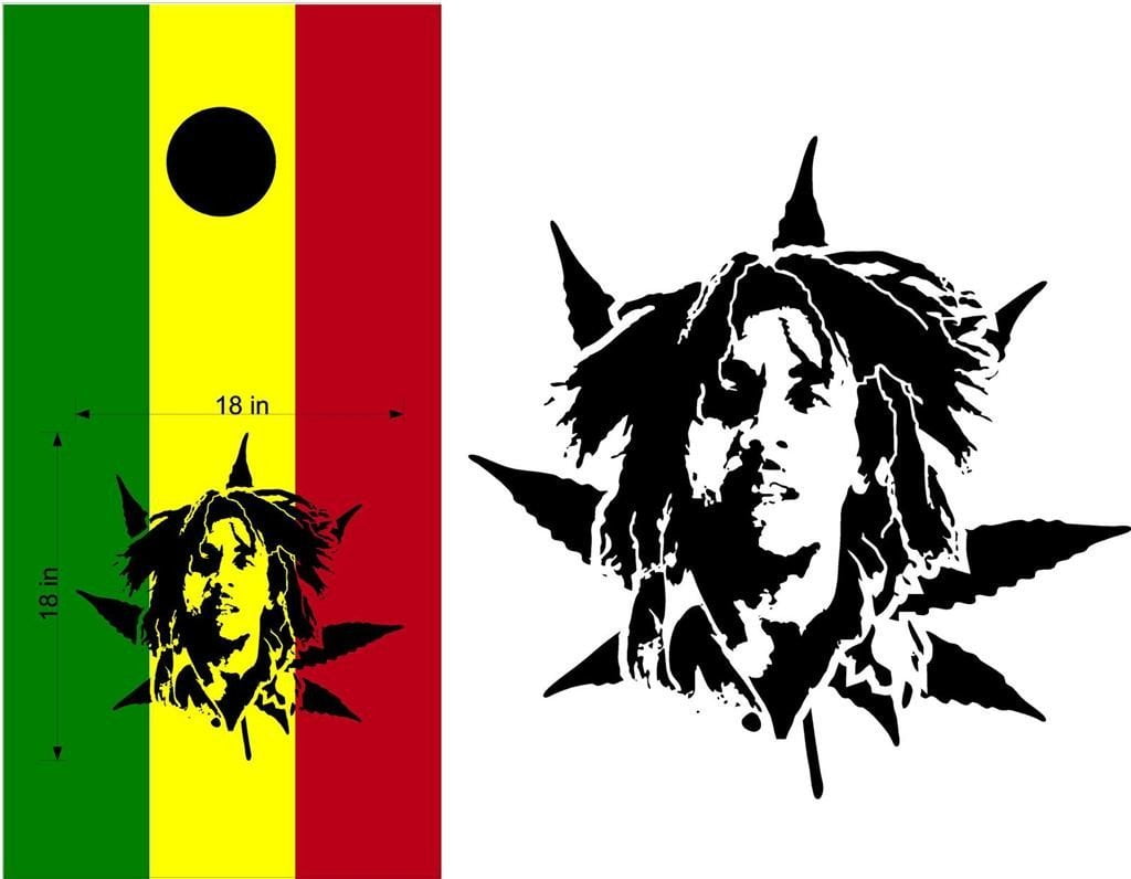 Bob Marley Music Cornhole Board Vinyl Decal Sticker - Walmart.com