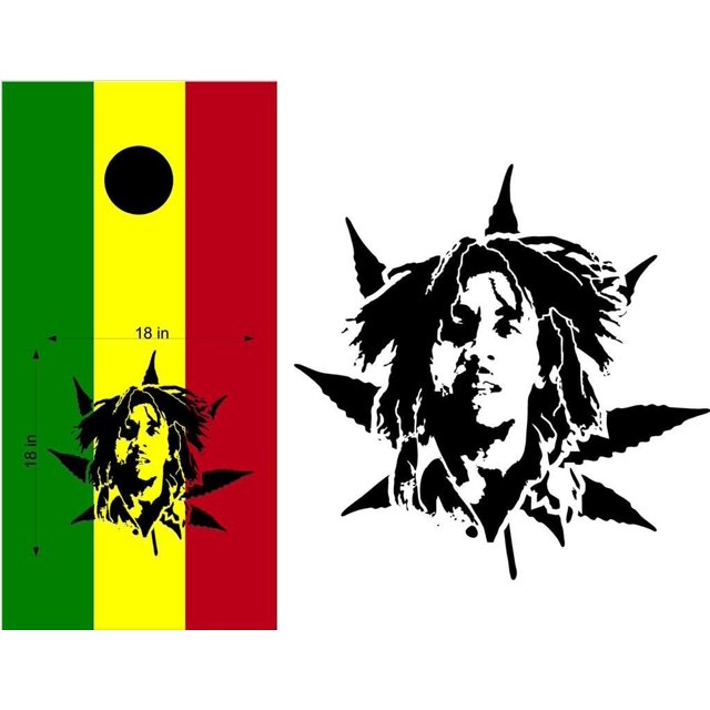 Bob Marley Music Cornhole Board Vinyl Decal Sticker - Walmart.com
