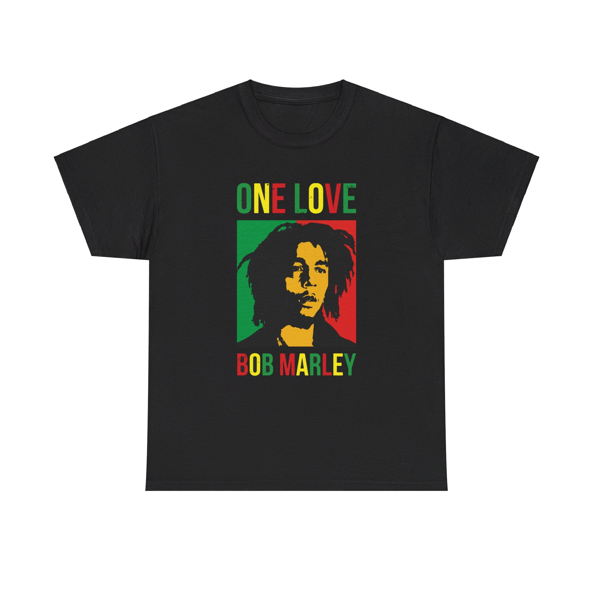 Bob Marley One Love Reggae Jamaica Rastafari T Shirt Heavy Cotton Tee ...
