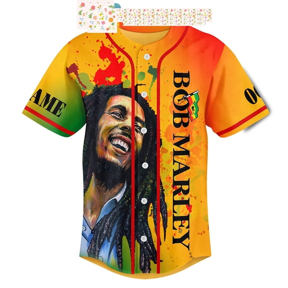 Bob Marley One Man One Message One Legend Personalized Baseball Jersey ...