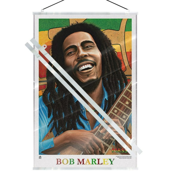 Bob Marley - Pop-Art Music Poster (Bob Masse Art - Tuff Gong - Smiling ...