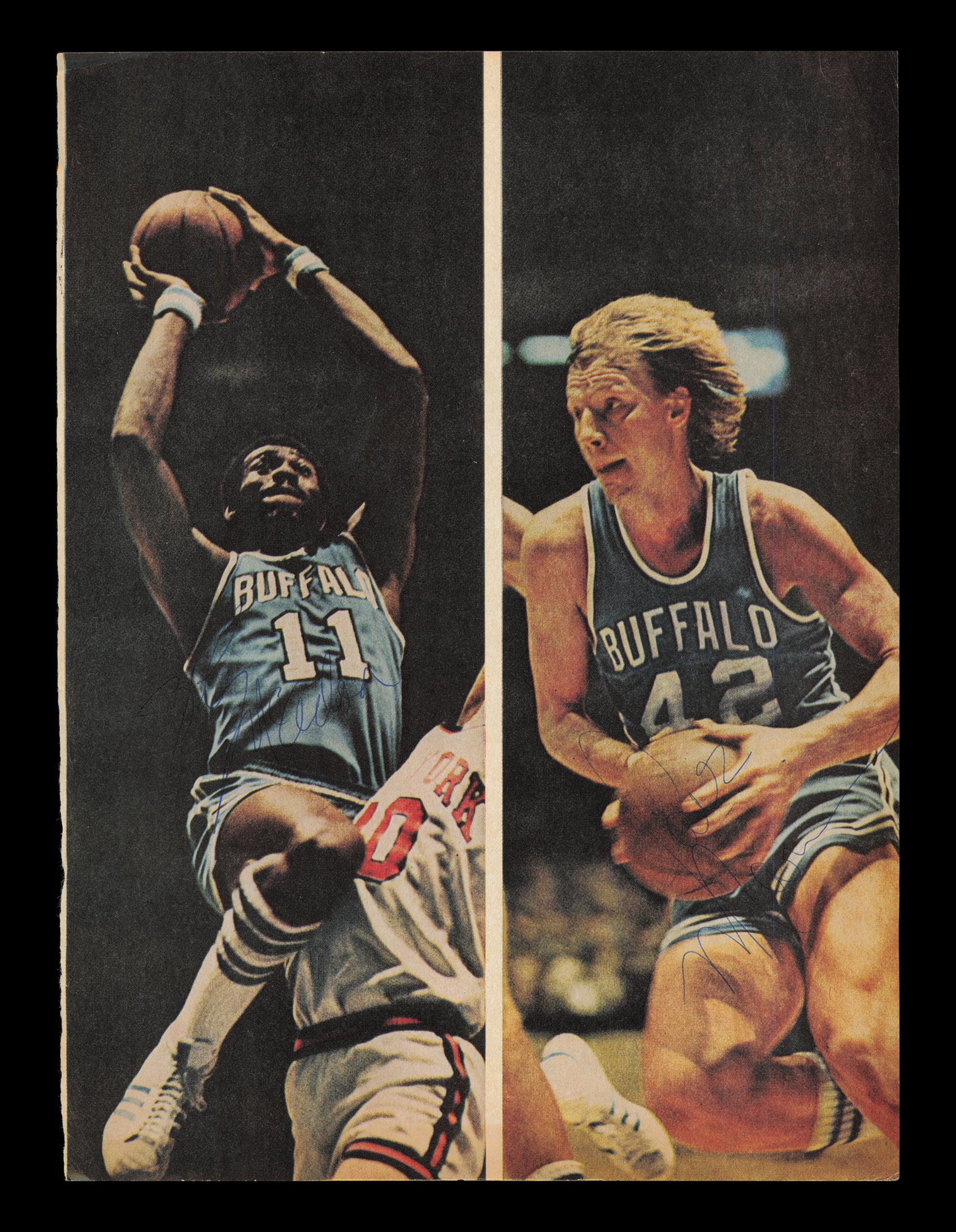 Bob McAdoo & Jack Marin Autographed 8x11 Magazine Photo Buffalo Braves ...