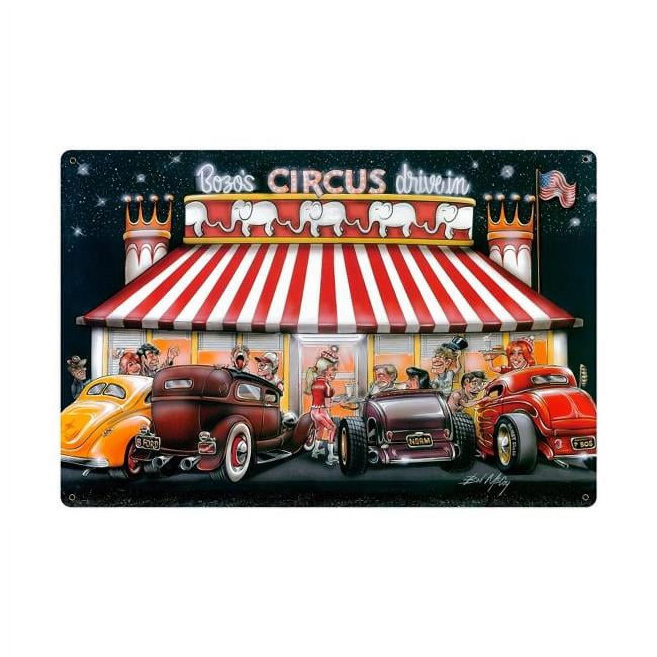 Bob McCoy BMC010 Circus Drive in Vintage Metal Sign - Walmart.com