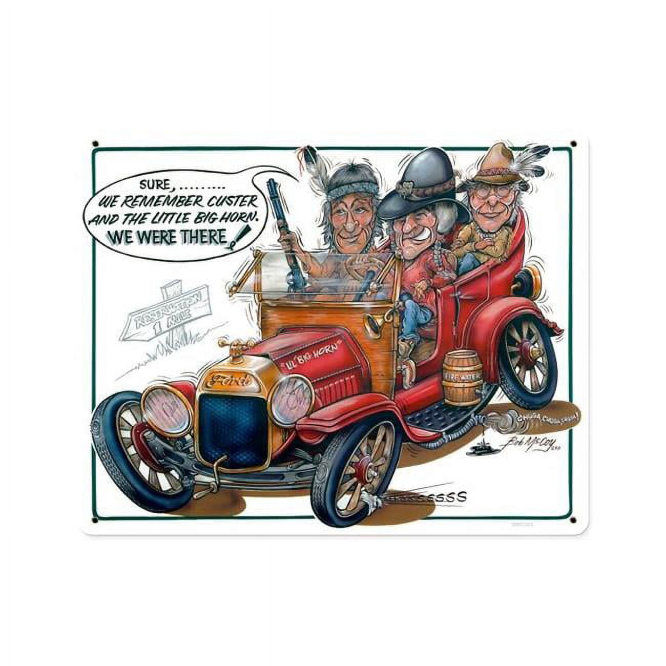Bob McCoy BMC024 Little Big Horn Vintage Metal Sign - Walmart.com