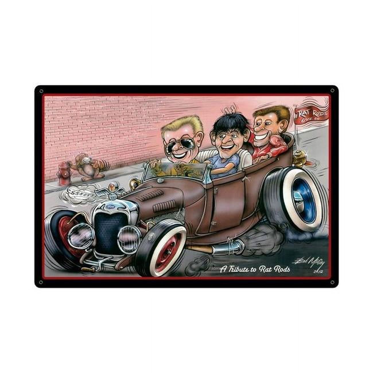 Bob McCoy BMC028 Rat Rod Tribute Metal Sign - Walmart.com
