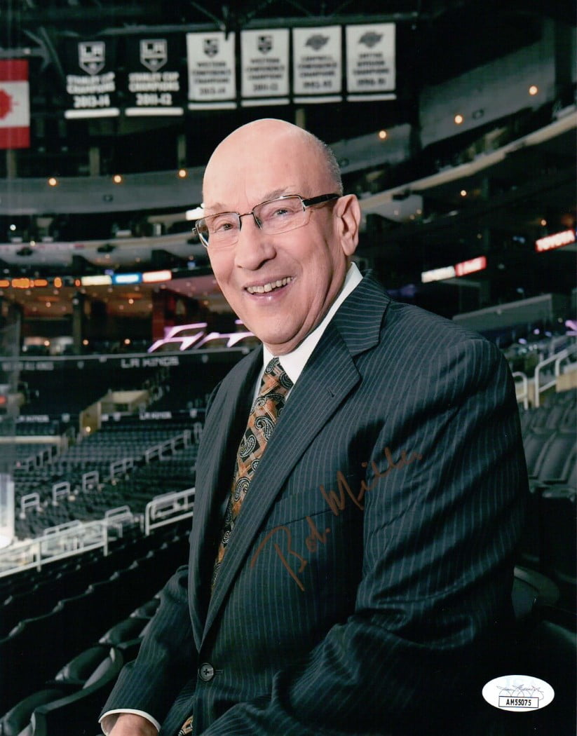 Bob Miller Signed Autographed 8X10 Photo Kings HOF Broadcaster Smile ...
