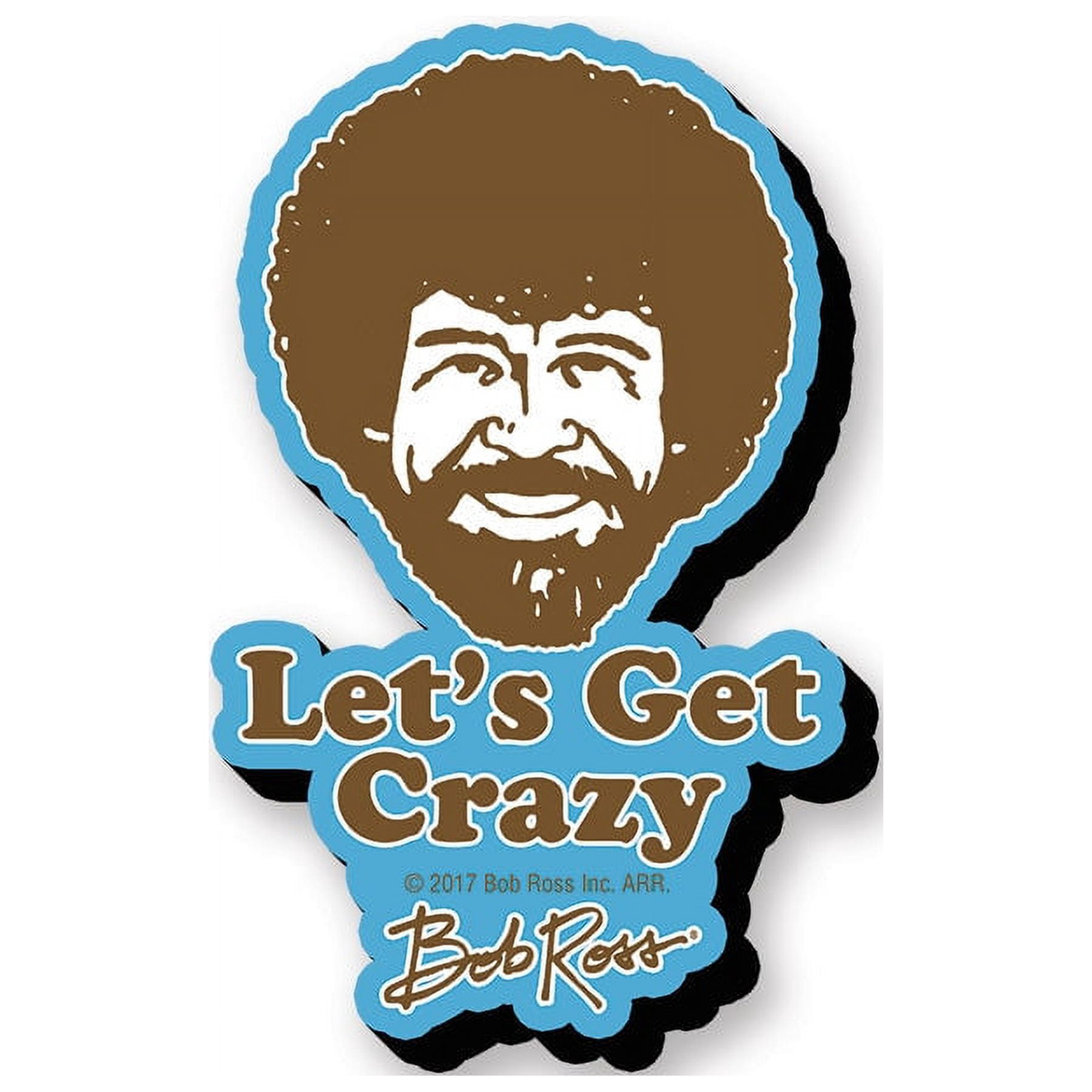 Bob Ross Crazy Funky Chunky Magnet - Walmart.com