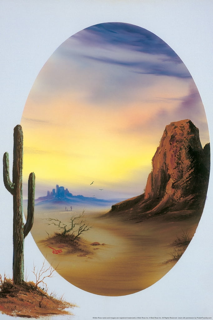 Bob Ross Desert Glow Art Print Painting Bob Ross Poster Bob Ross ...