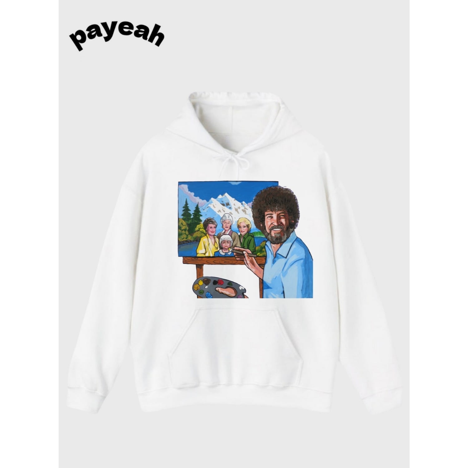 Bob Ross Drawing Golden Girls Hoodie - Walmart.com