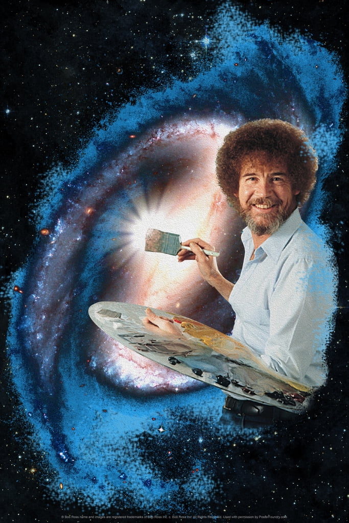Bob Ross Galaxy Painting Bob Ross Poster Bob Ross Collection Bob Art ...