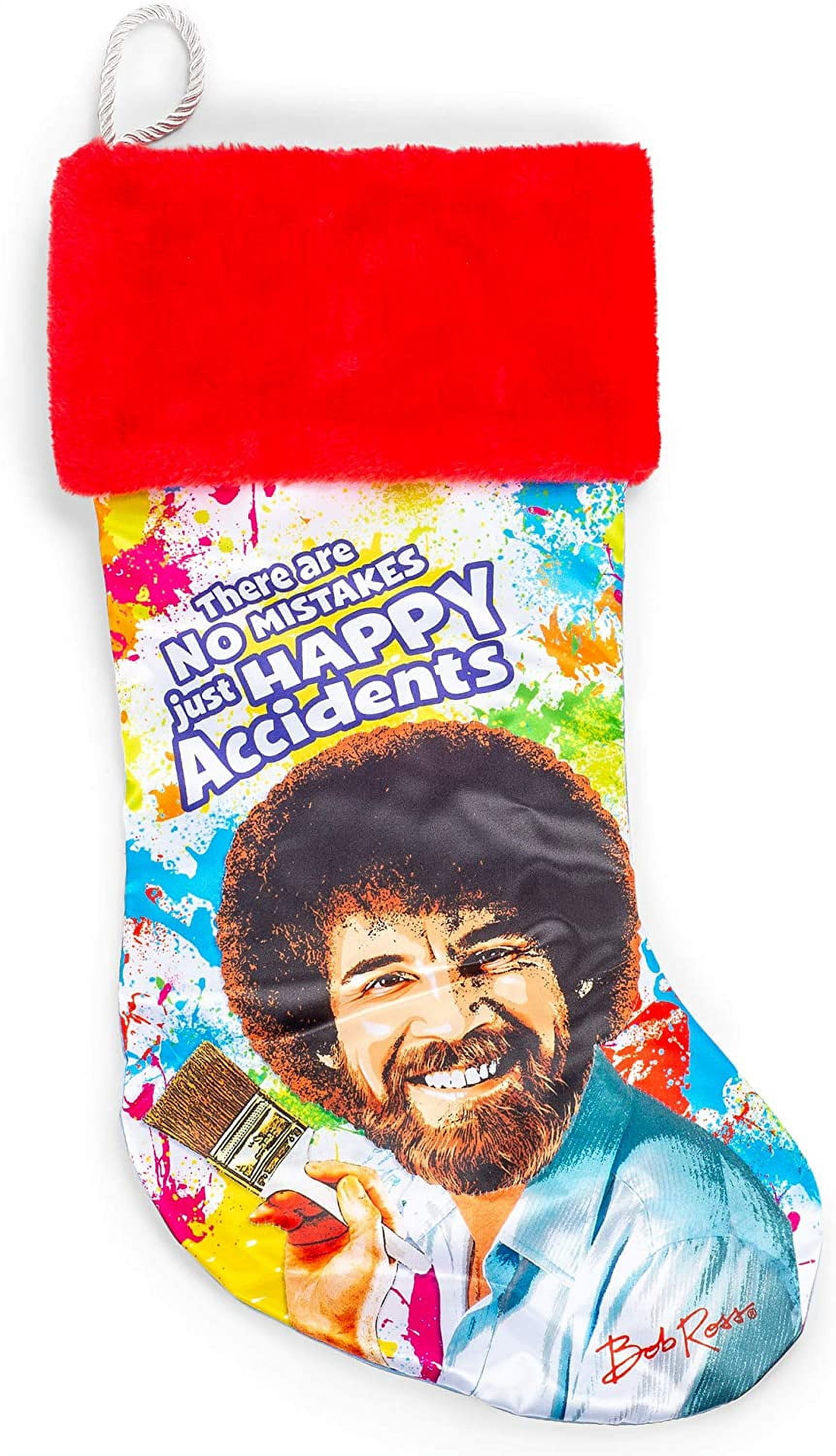 Bob Ross Happy Accidents Splatter Pattern Stocking - Walmart.com