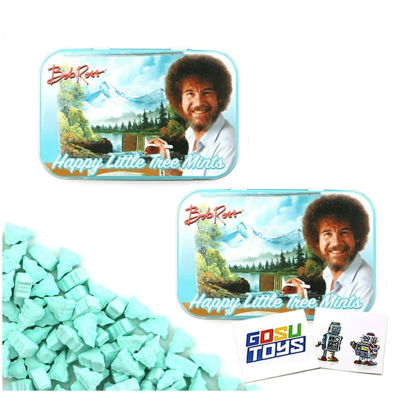 Bob Ross Happy Little AIF9 Tree Mints Tin Candy (2 Pack) Peppermint ...