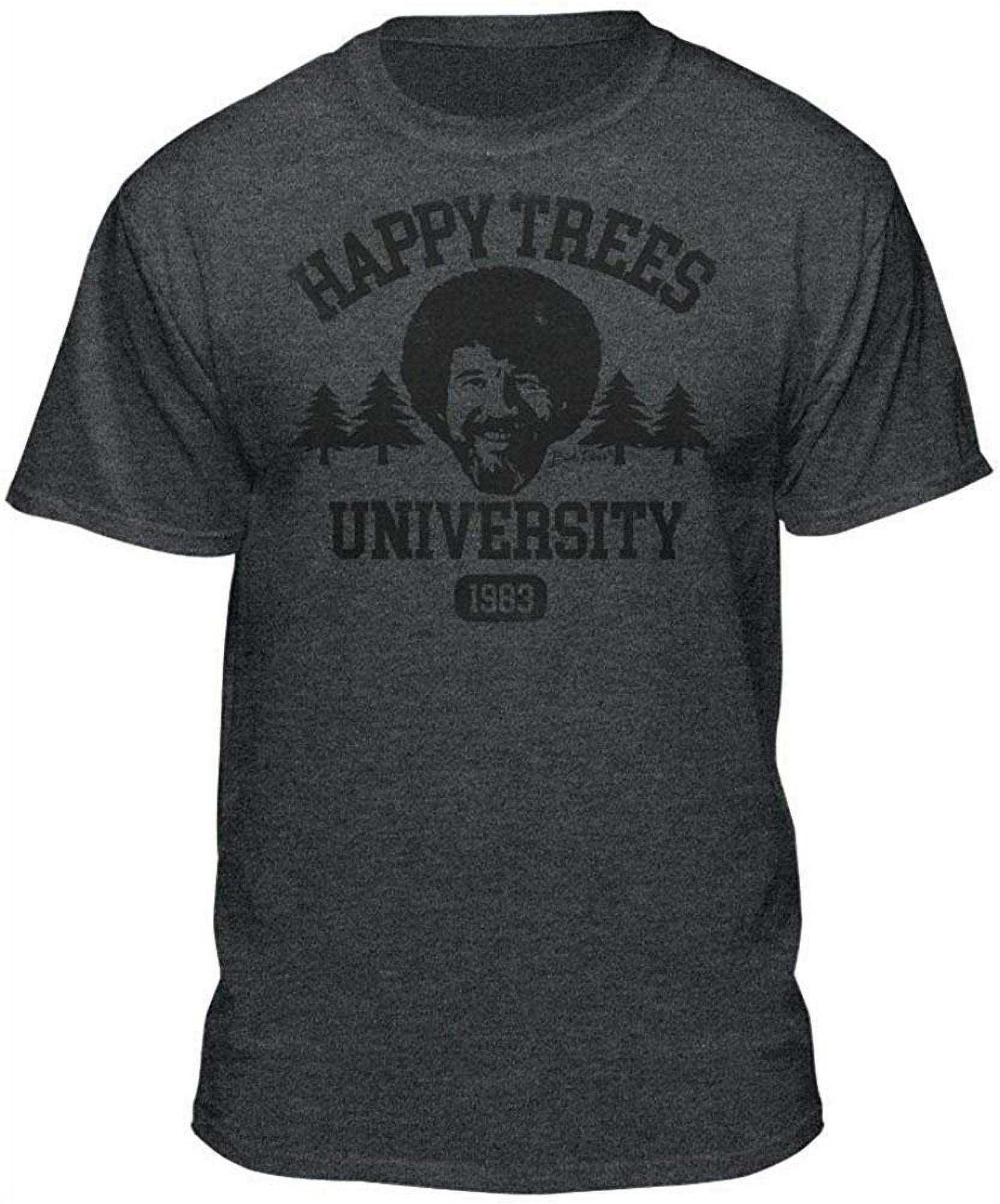 Bob Ross Happy Trees University Official Licensed Athletic Fit T-Shirt ...