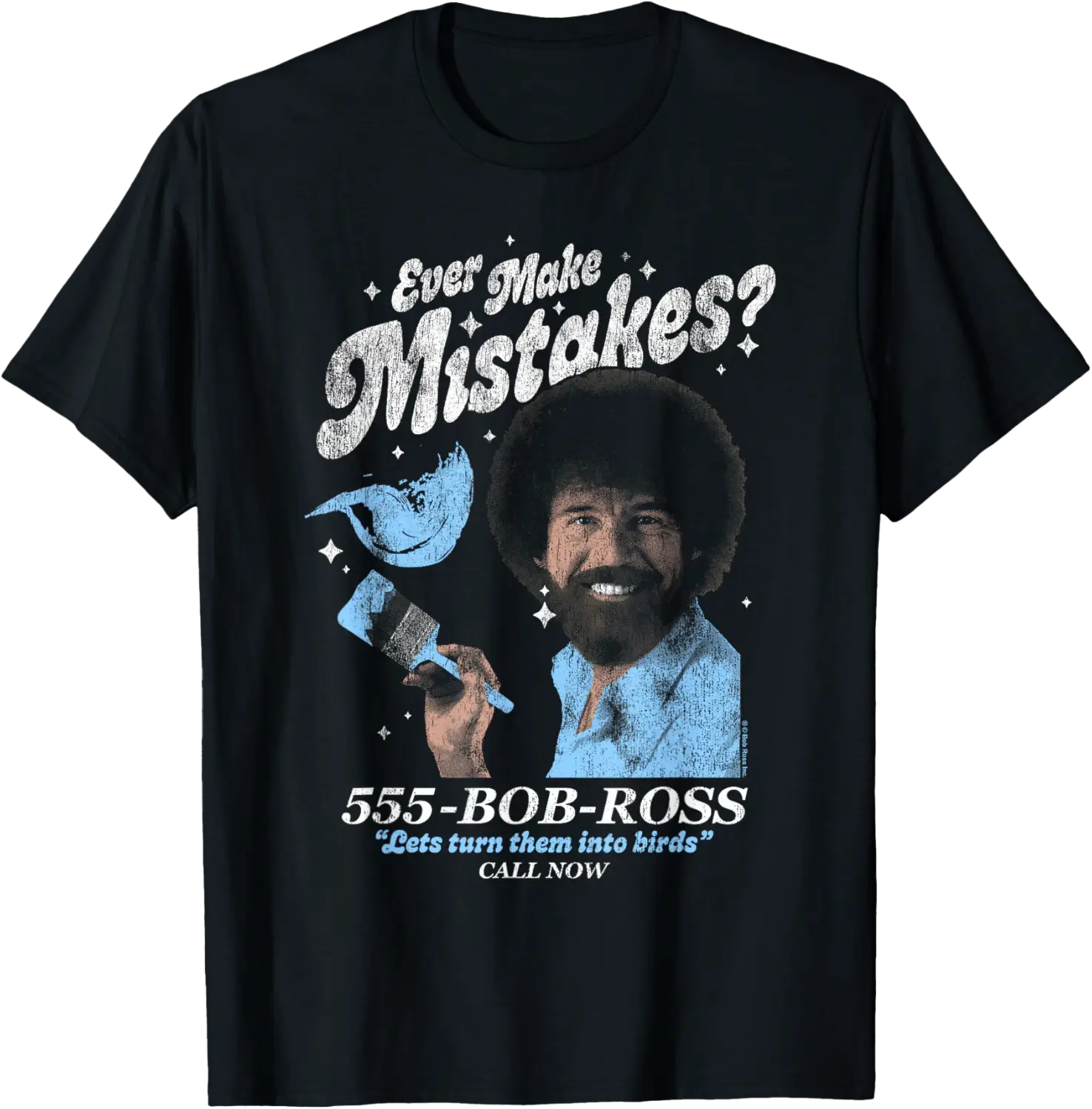 Bob Ross Mistakes T-Shirt - Walmart.com