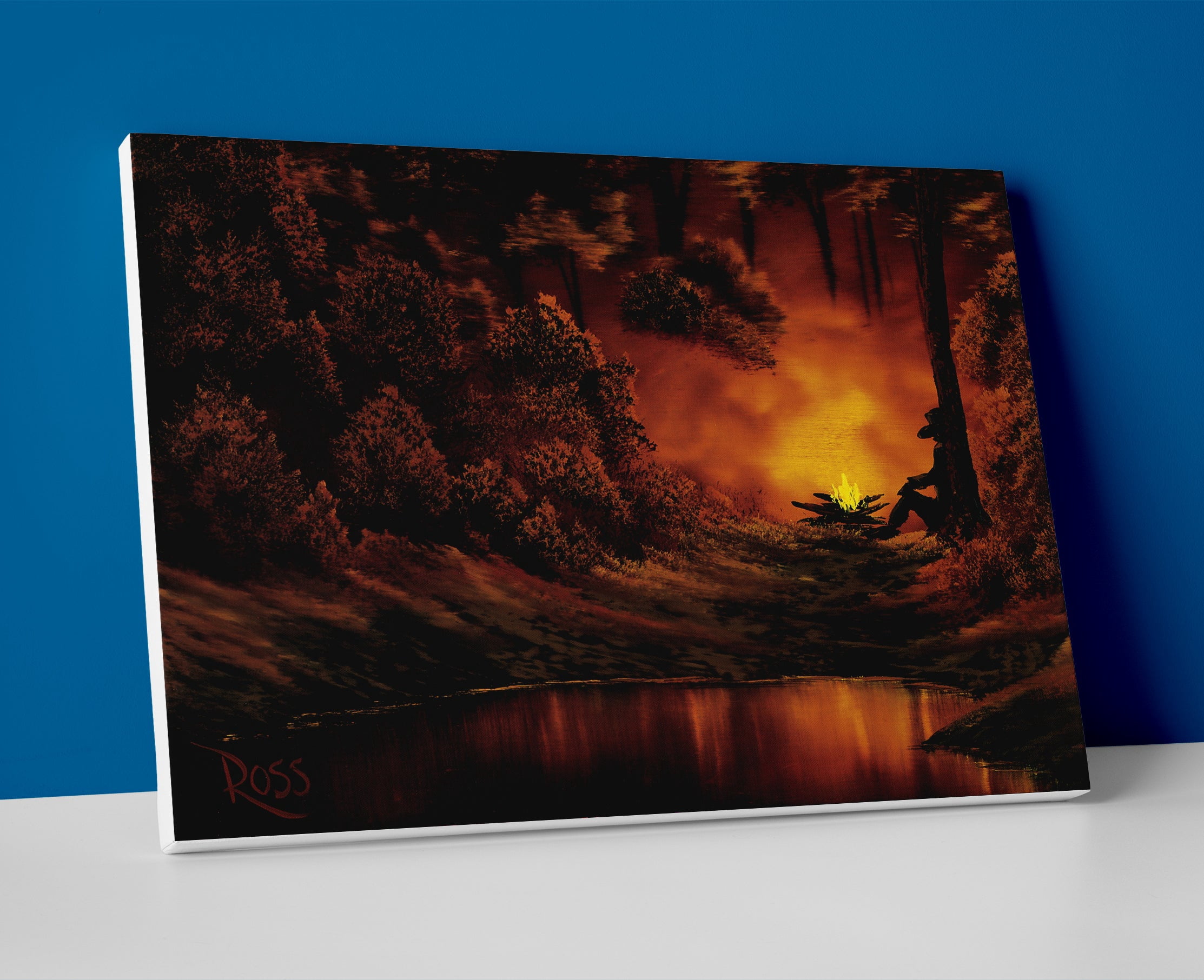 Bob Ross Painting Poster or Wrapped Canvas - Walmart.com