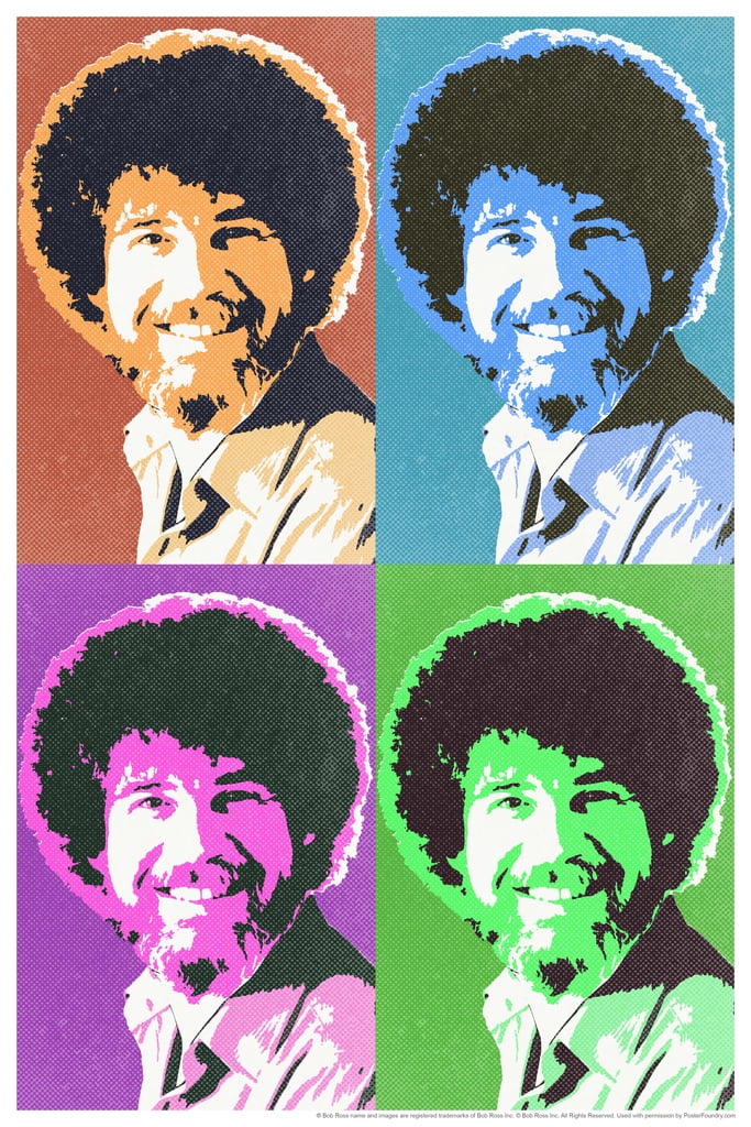 Bob Ross Pop Art Style Art Print Painting Bob Ross Poster Bob Ross ...