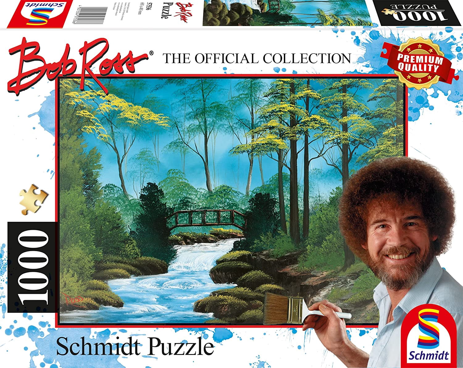 Bob Ross Remote Bridge 1000 Piece Jigsaw Puzzle, Normal Schmidt Spiele ...