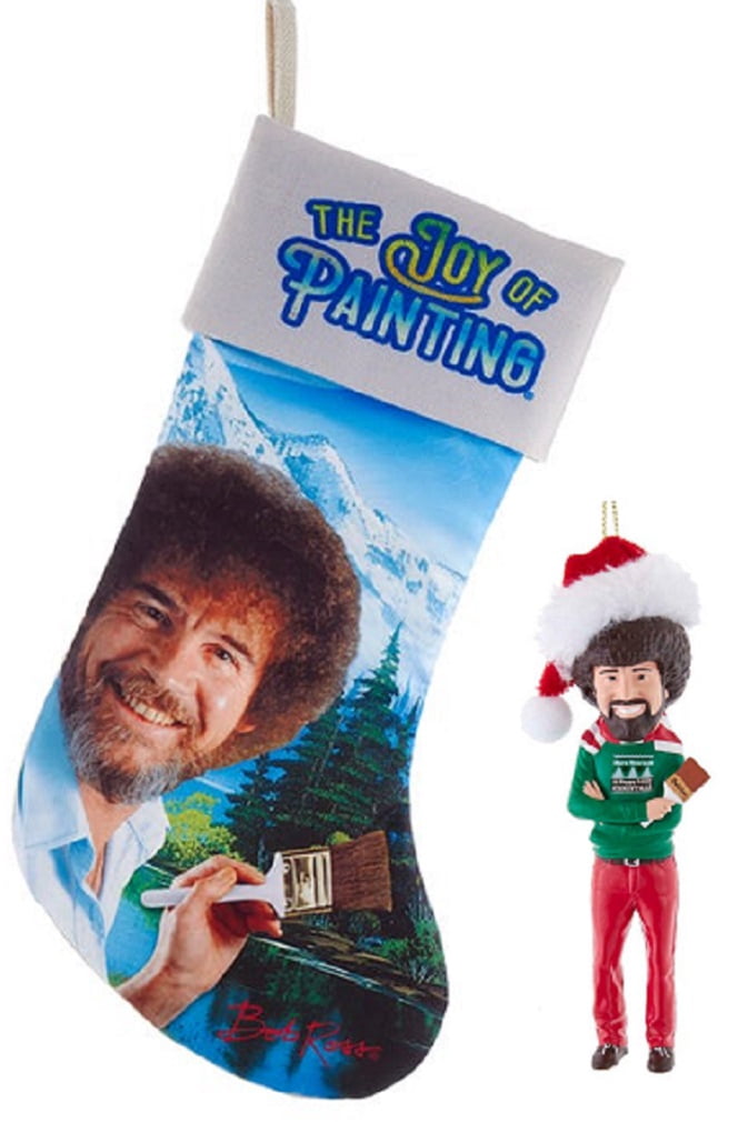 Bob Ross Santa Hat Figure Ornament and Joy Of Painting Christmas ...