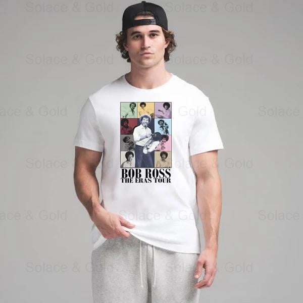 Bob Ross T Shirt, Sweatshirt, Hoodie Painting Tour Art Fan Vintage 90s ...