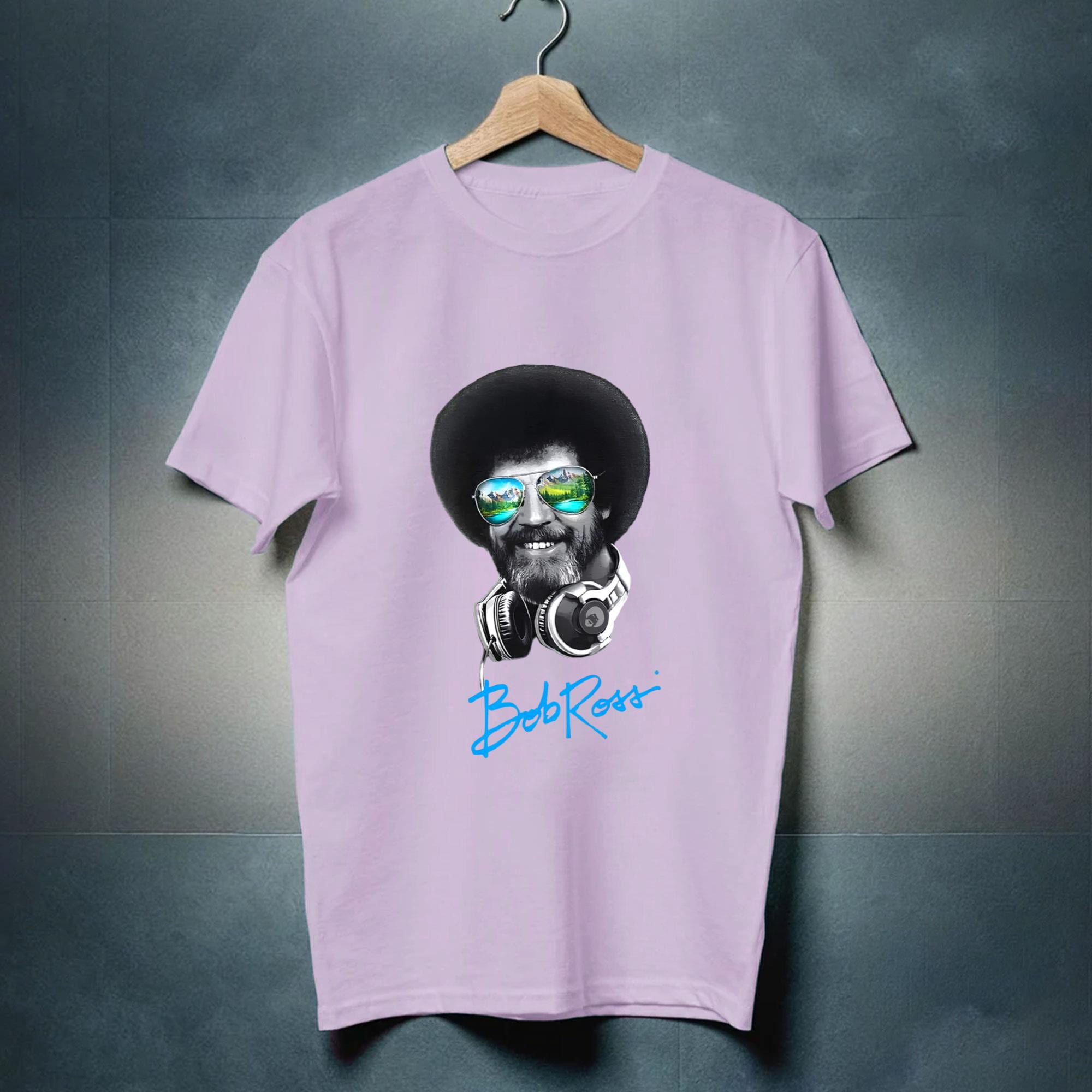 Bob Ross T-shirt vintage gift retro glasses painting art Unisex Heavy ...