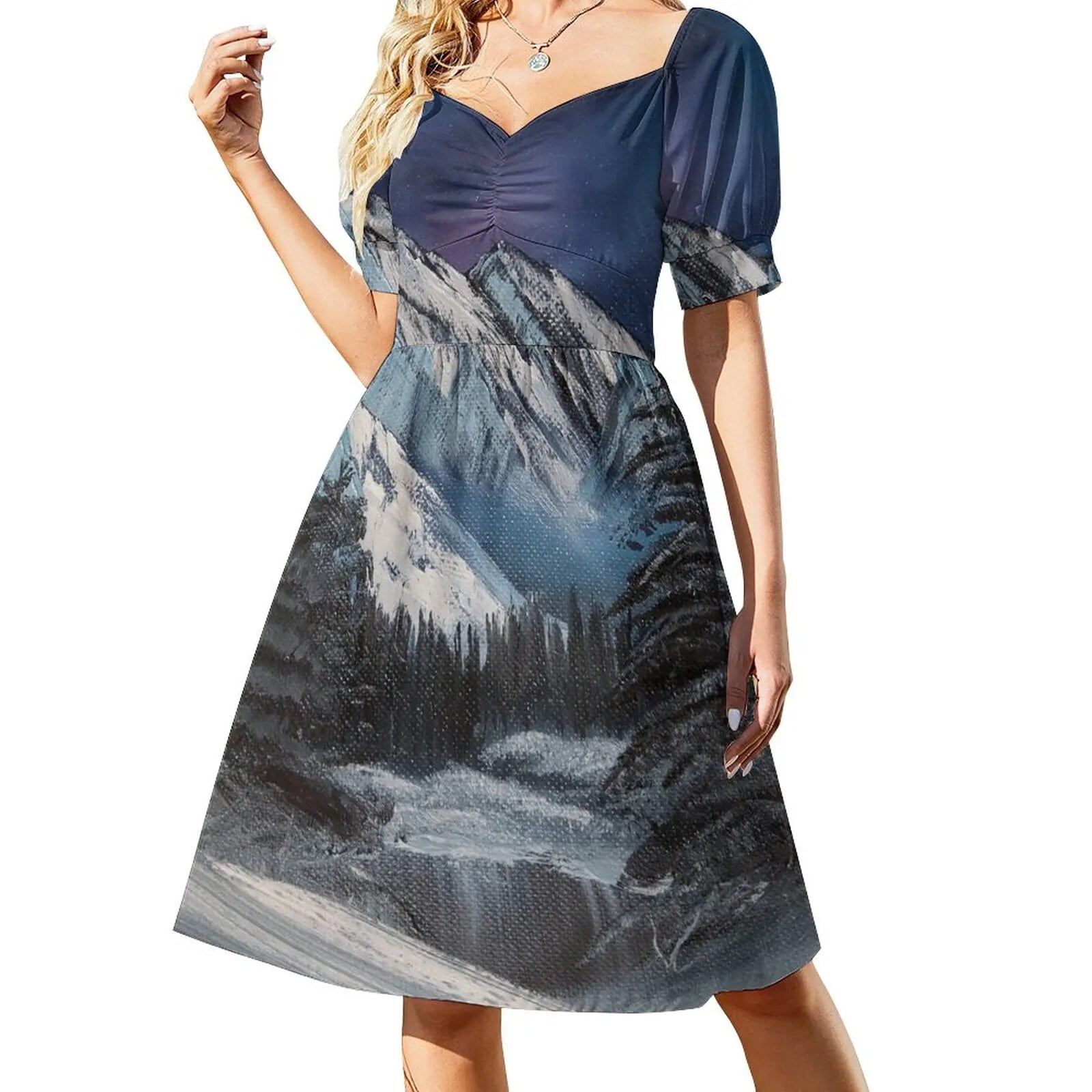 Bob Ross inspired night landscape painting Dress birthday dress for ...