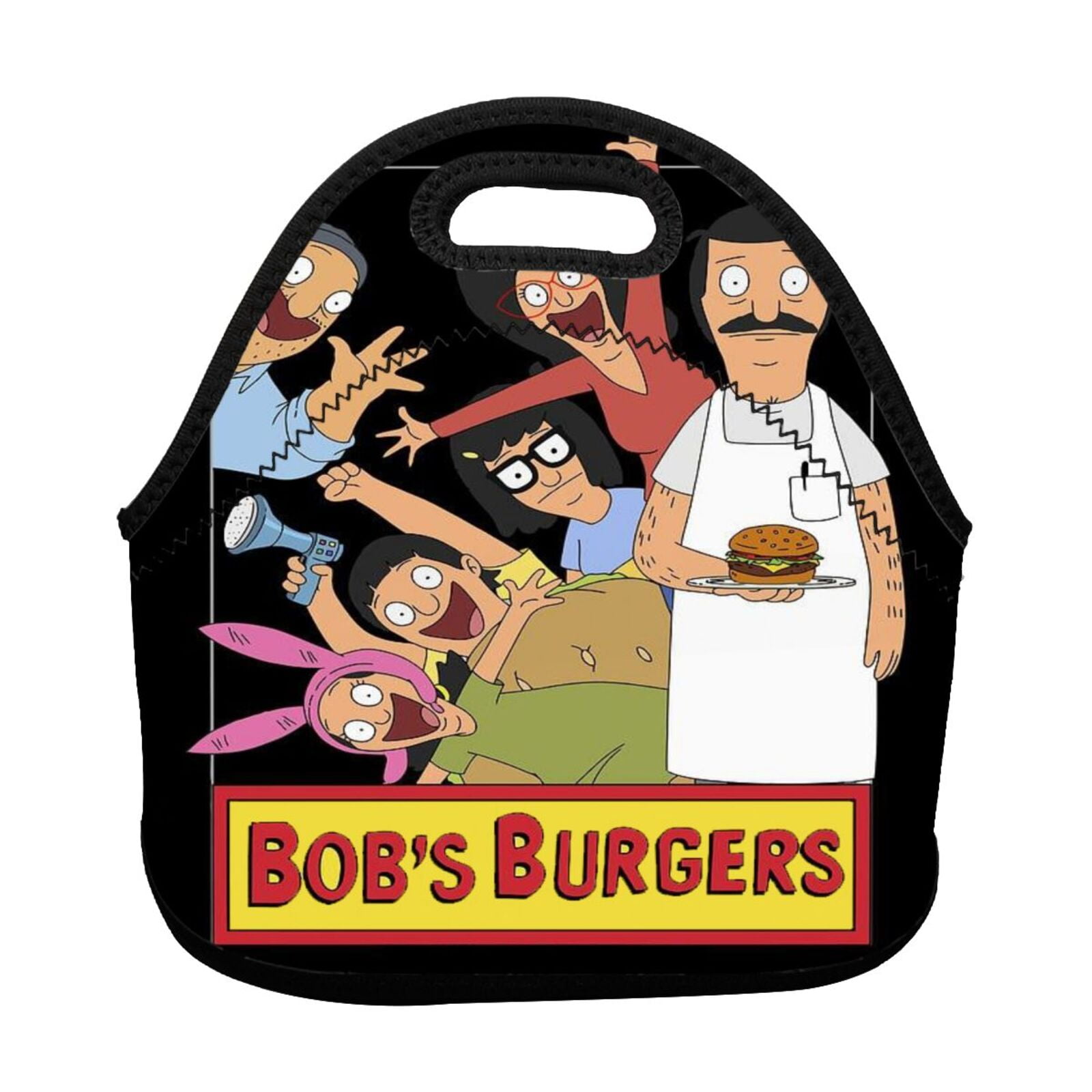 Bob'S Burgers (2) Reusable Neoprene Lunch Bag Insulated Lunch Box ...