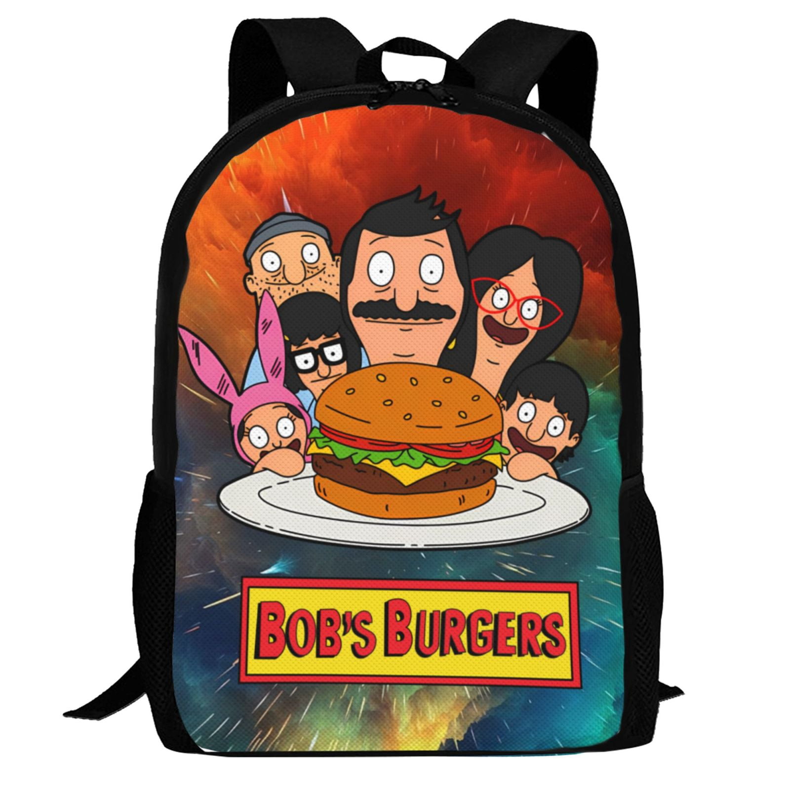 Bob'S Burgers Backpack,3d Print Laptop Backpack Lightweight Casual ...