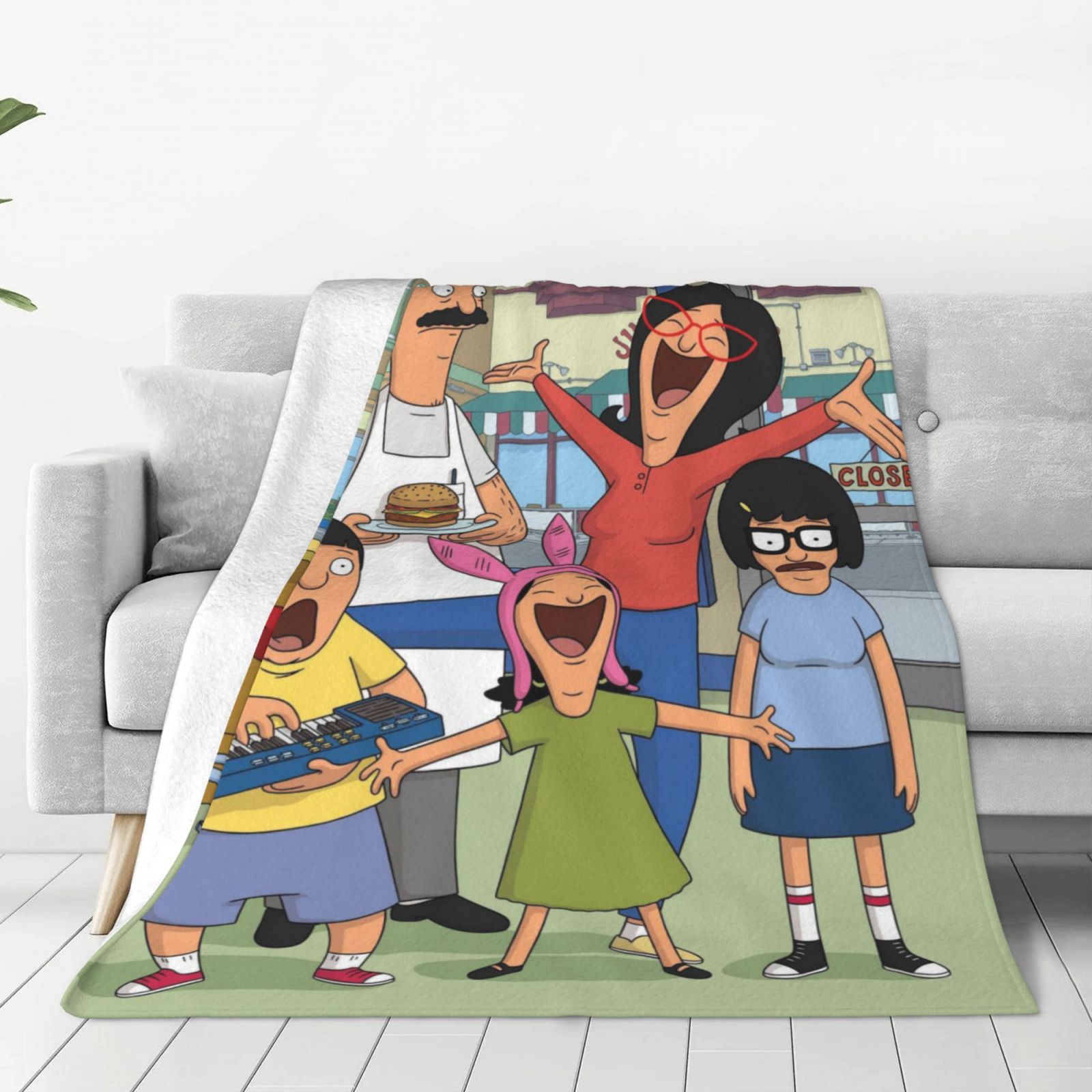 Bob'S Burgers Blanket Super Soft Cozy Throw Blanket Fuzzy Comfy Flannel ...