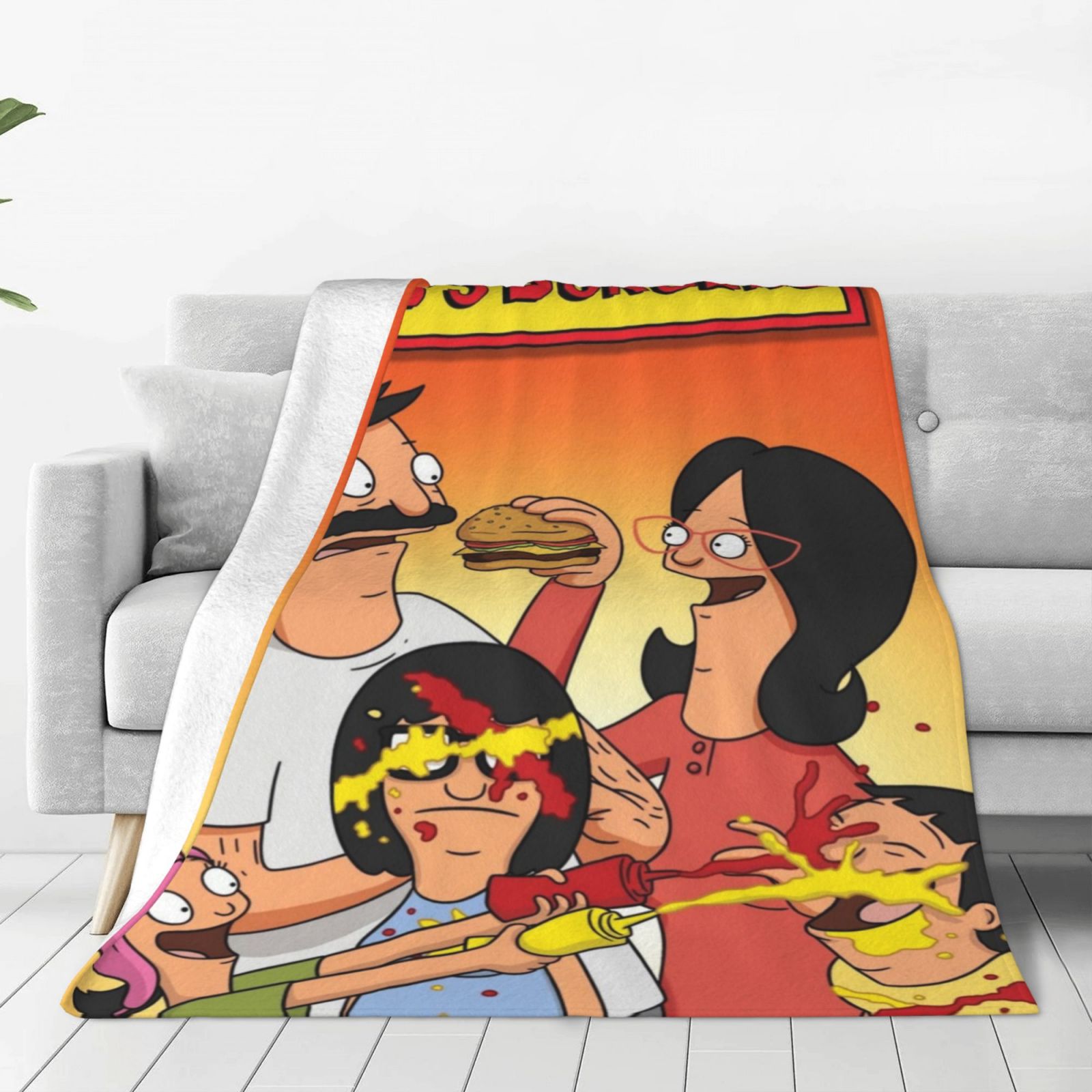 Bob'S Burgers Blanket Super Soft Cozy Throw Blanket Fuzzy Comfy Flannel ...