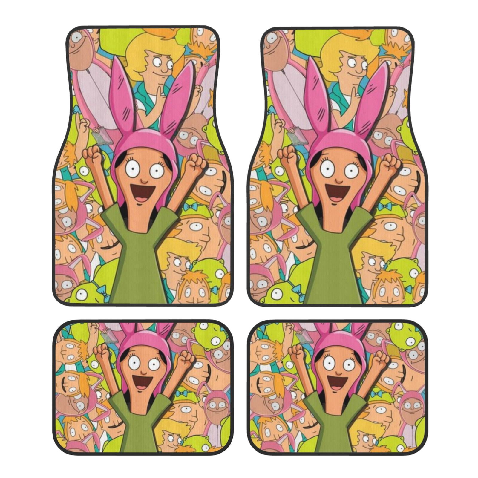 Bob'S Burgers Car Floor Mats Front Rear Floor Foot Mats 4-Piece Non ...