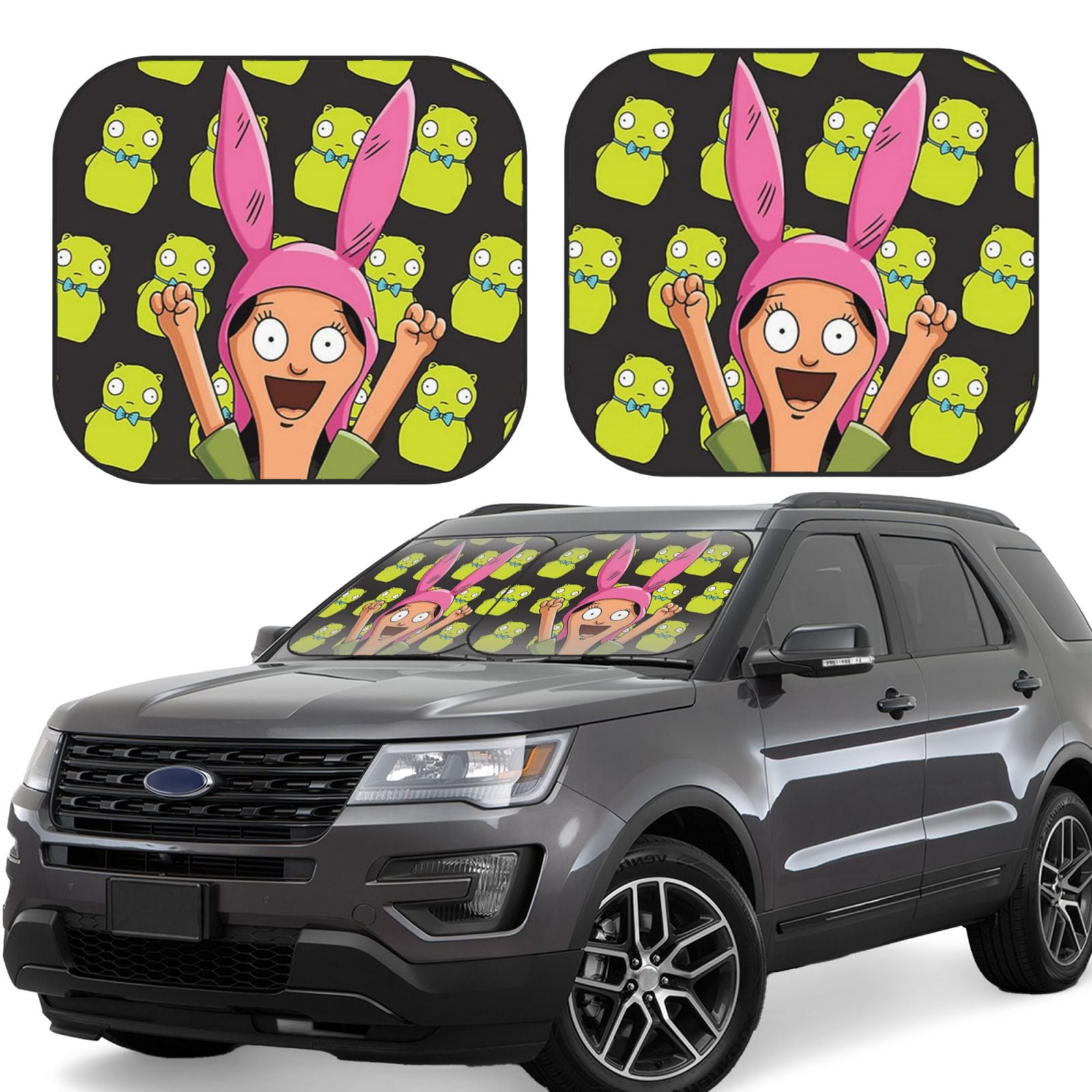 Bob'S Burgers Car Windshield Sun Shade Foldable 2-Piece Auto Front ...