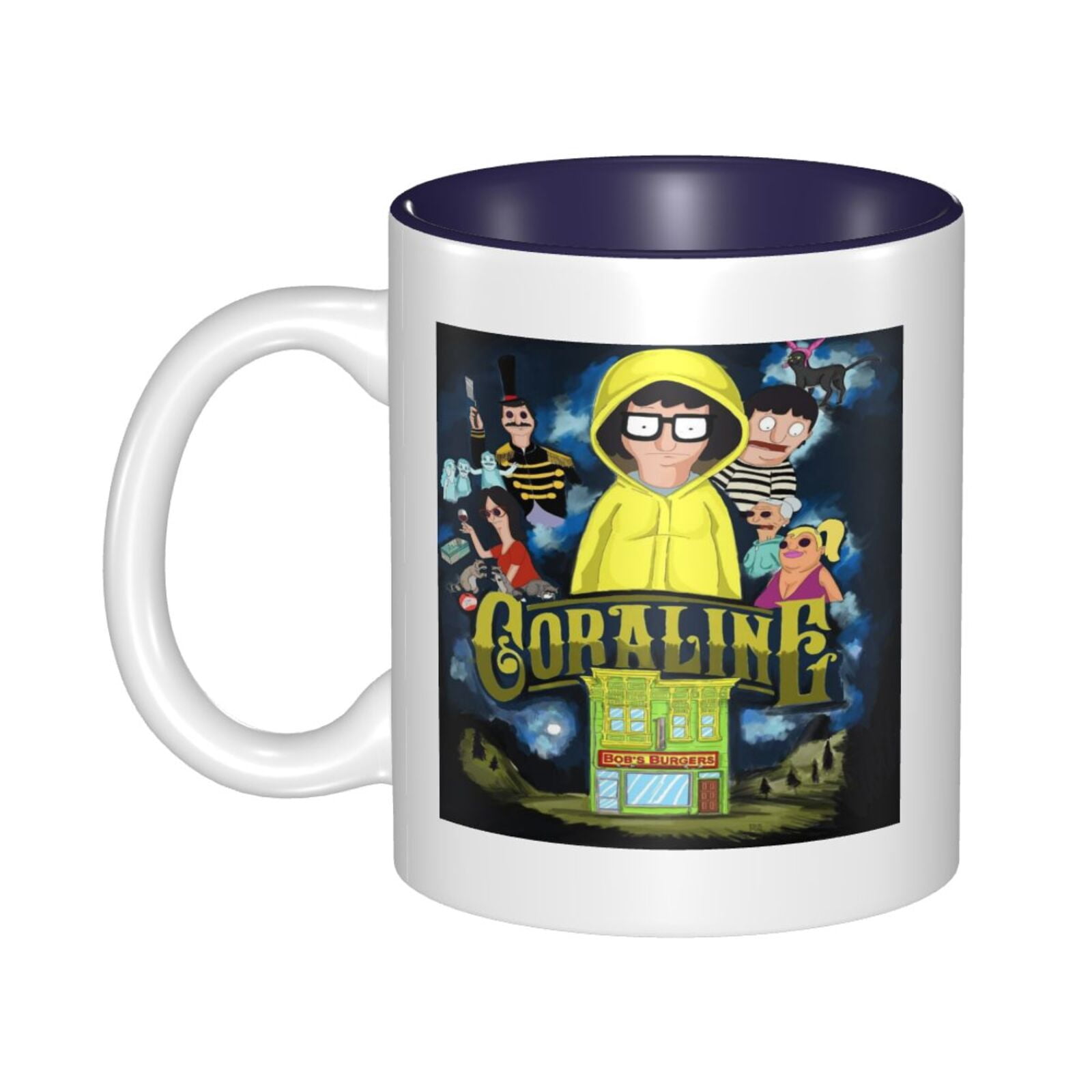 Bob'S Burgers Coffee Mug Fun Mugs Navy Blue - Walmart.com