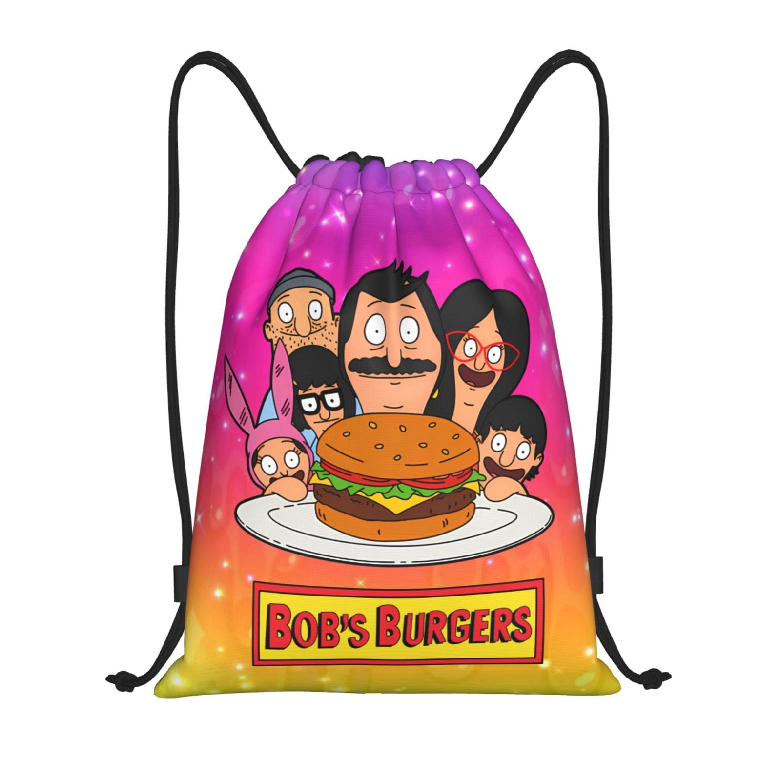 Bob'S Burgers Drawstring Backpack Sports Gym Bag Draw String Back Bag ...