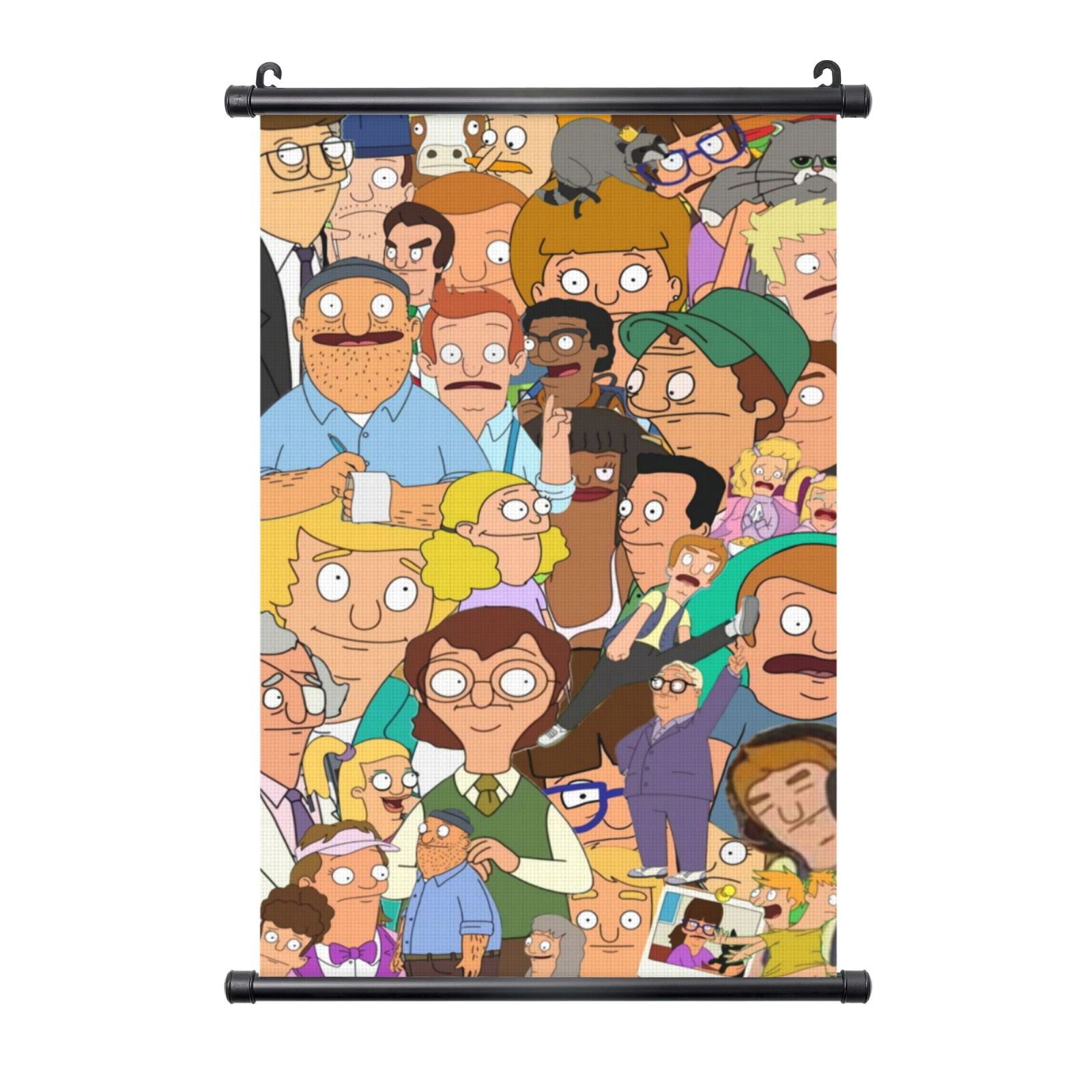 Bob'S Burgers Hanging Poster Plastic Shaft Canvas Wall Hanging Banner ...