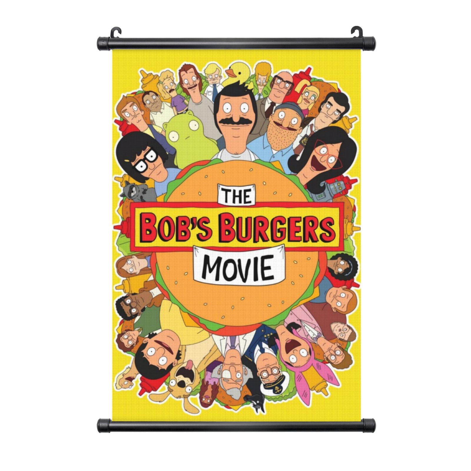 Bob'S Burgers Hanging Poster Plastic Shaft Canvas Wall Hanging Banner ...