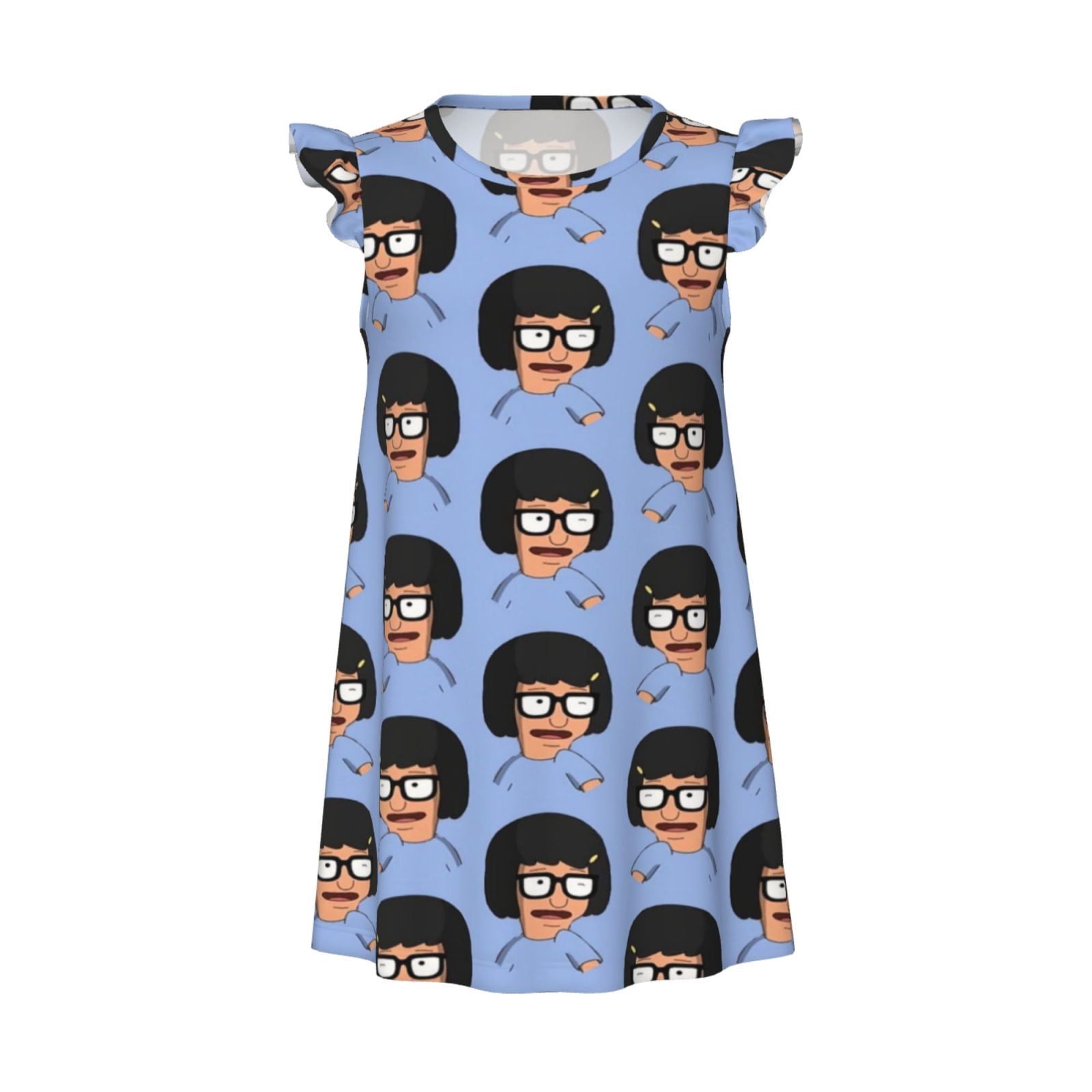 Bob'S Burgers Little Girls Nightgowns Soft Flutter Sleeve Night Dress ...