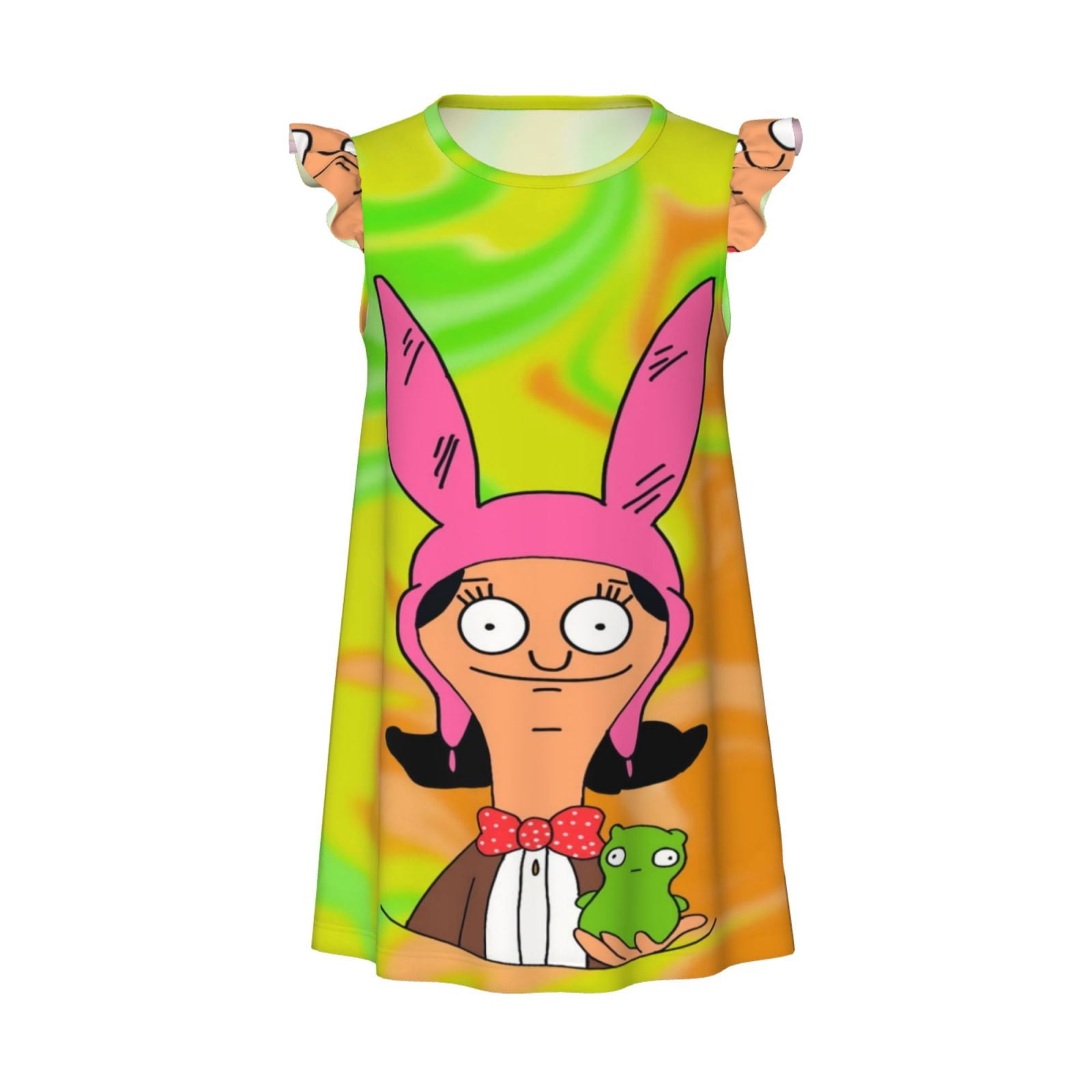 Bob'S Burgers Little Girls Nightgowns Soft Flutter Sleeve Night Dress ...