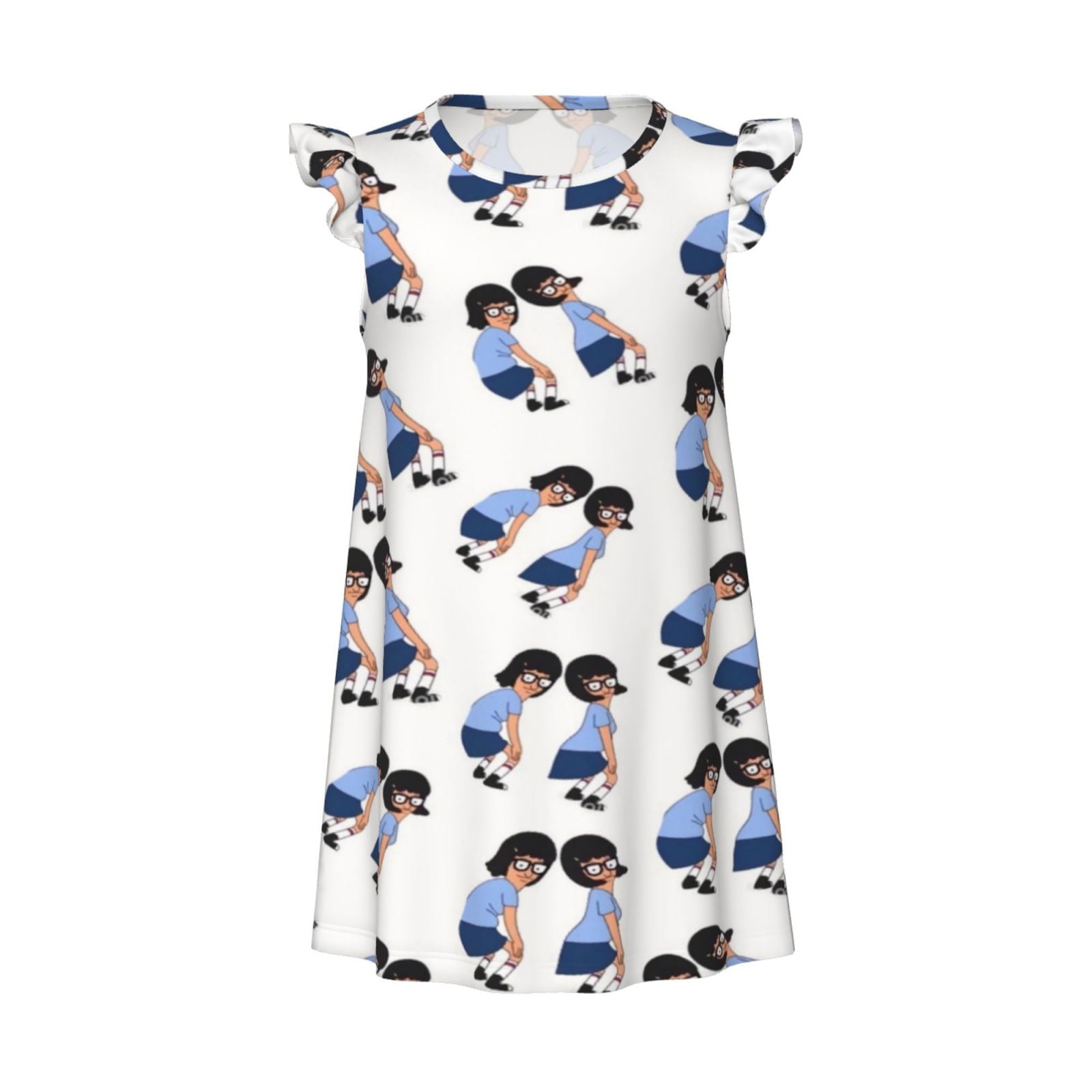 Bob'S Burgers Little Girls Nightgowns Soft Flutter Sleeve Night Dress ...