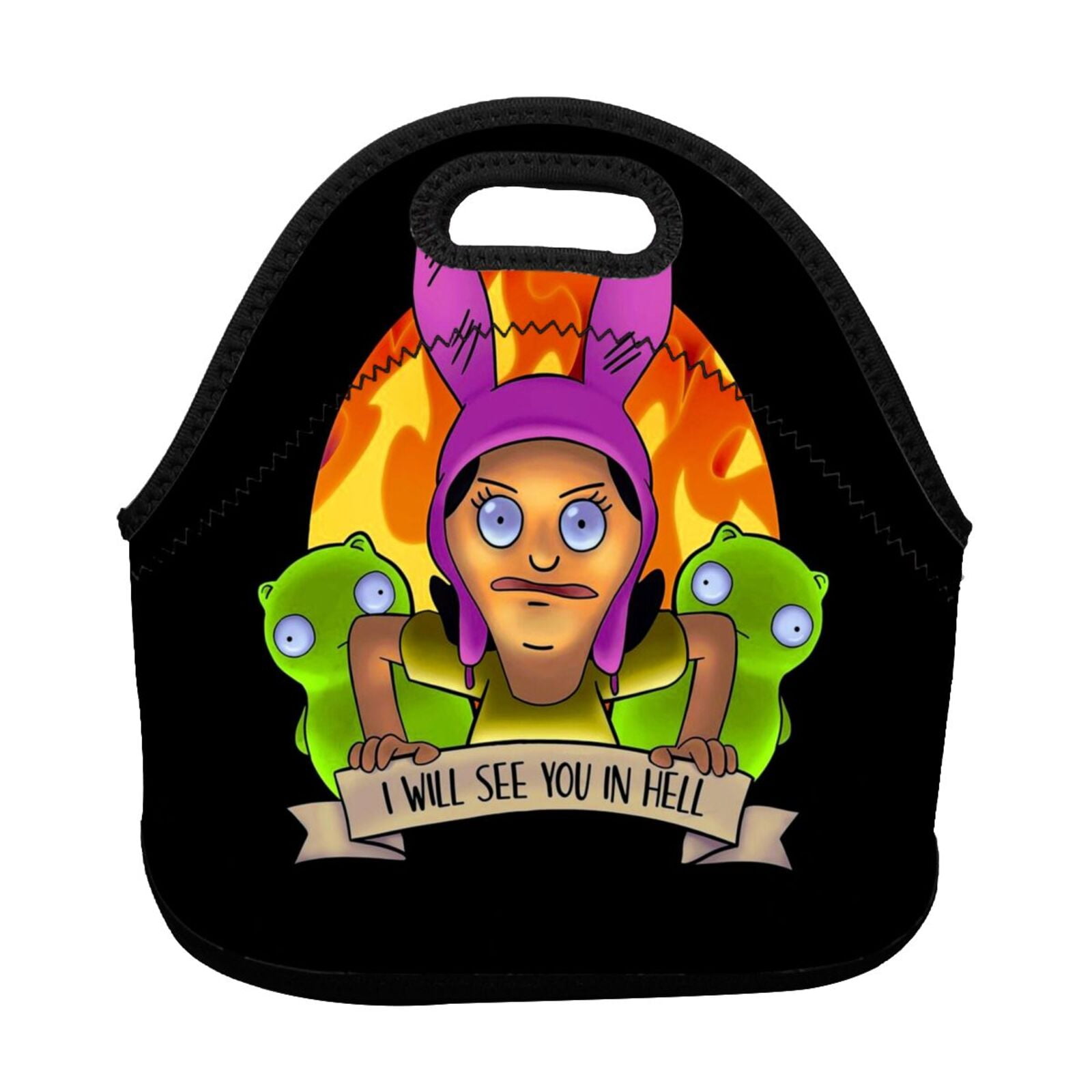 Bob'S Burgers Louise (2) Reusable Neoprene Lunch Bag Insulated Lunch ...
