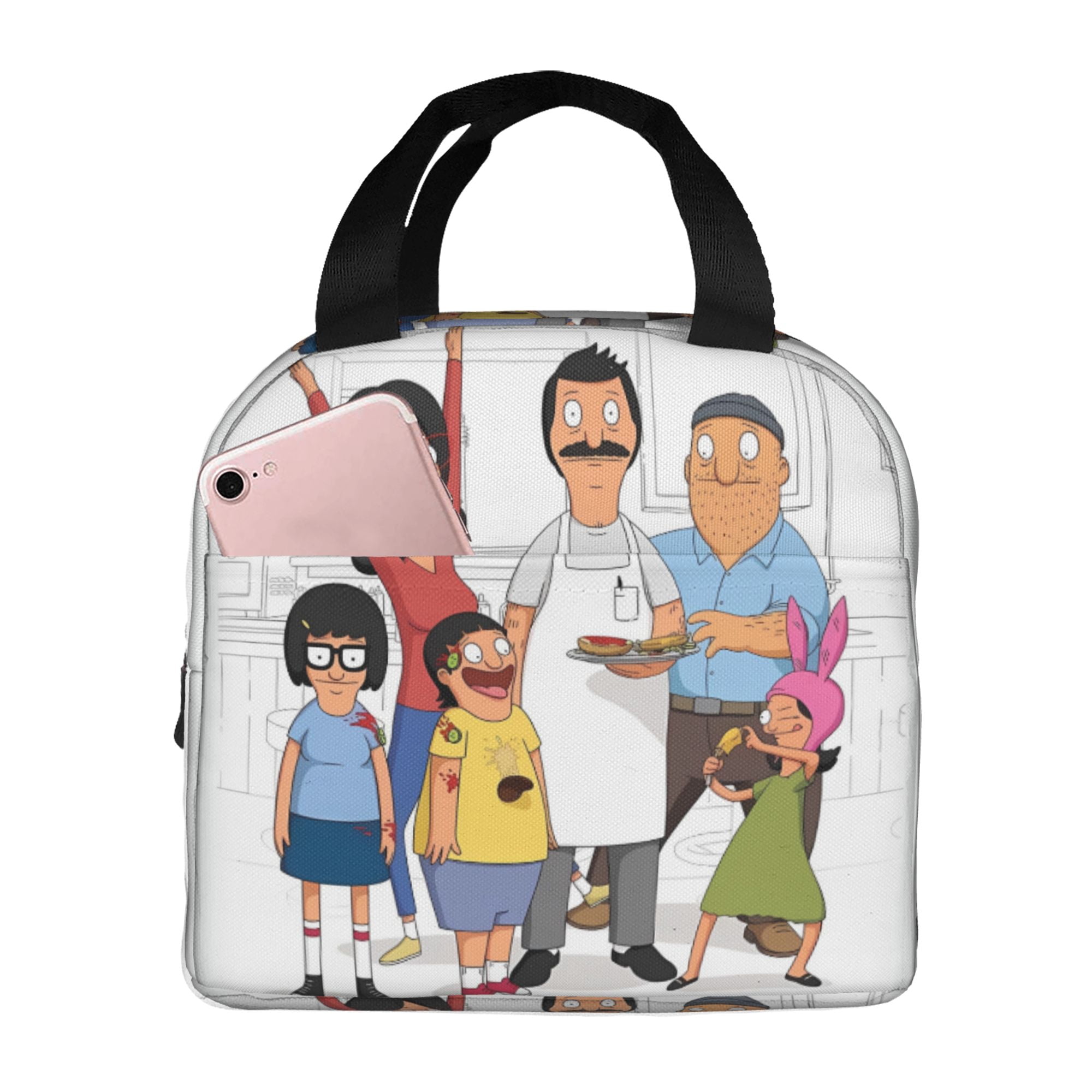 Bob'S Burgers Lunch Bag Tote Bag Insulated Lunch Box Picnic Beach ...