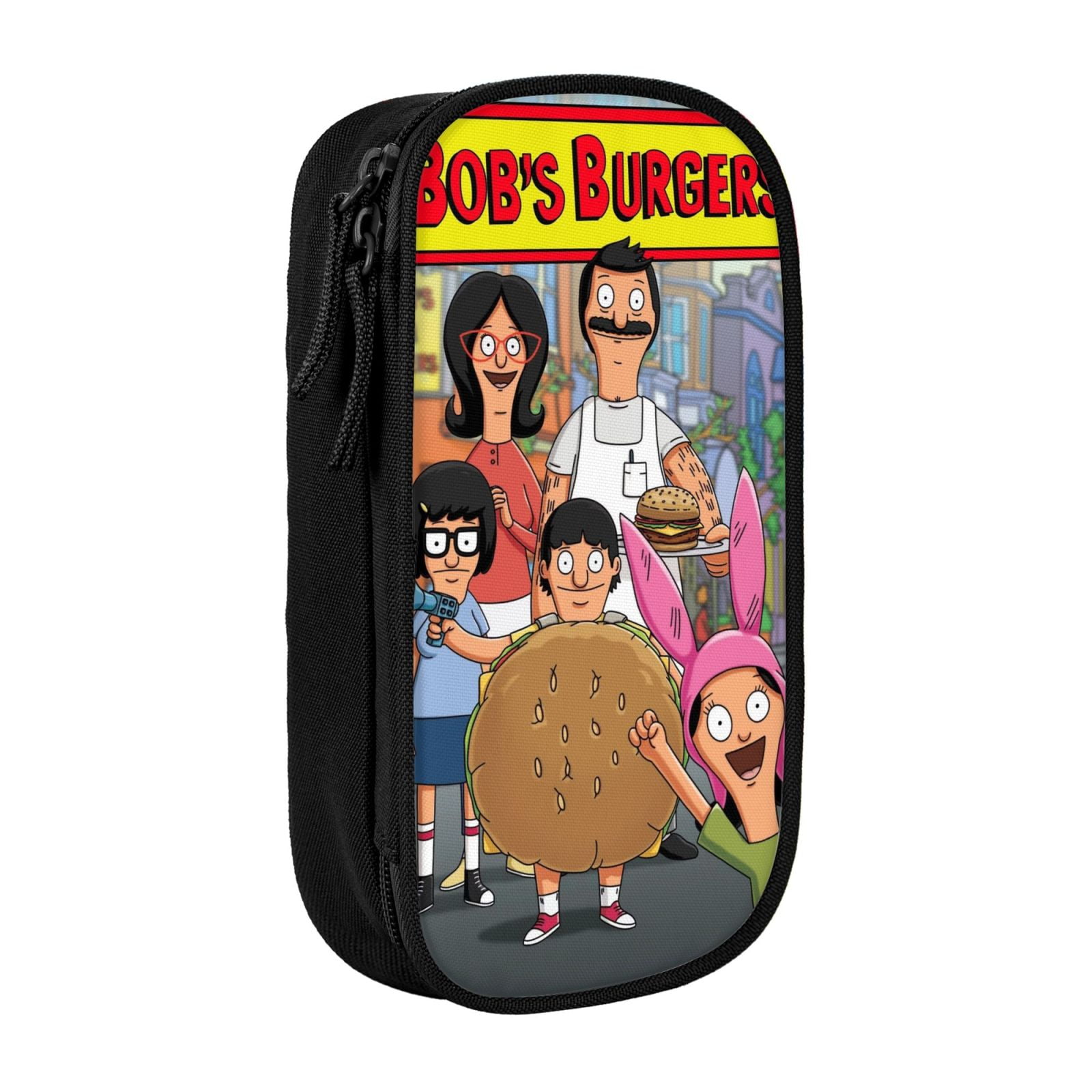 Bob'S Burgers Pen Case Casual Simple Black Storage Pouch Learning ...