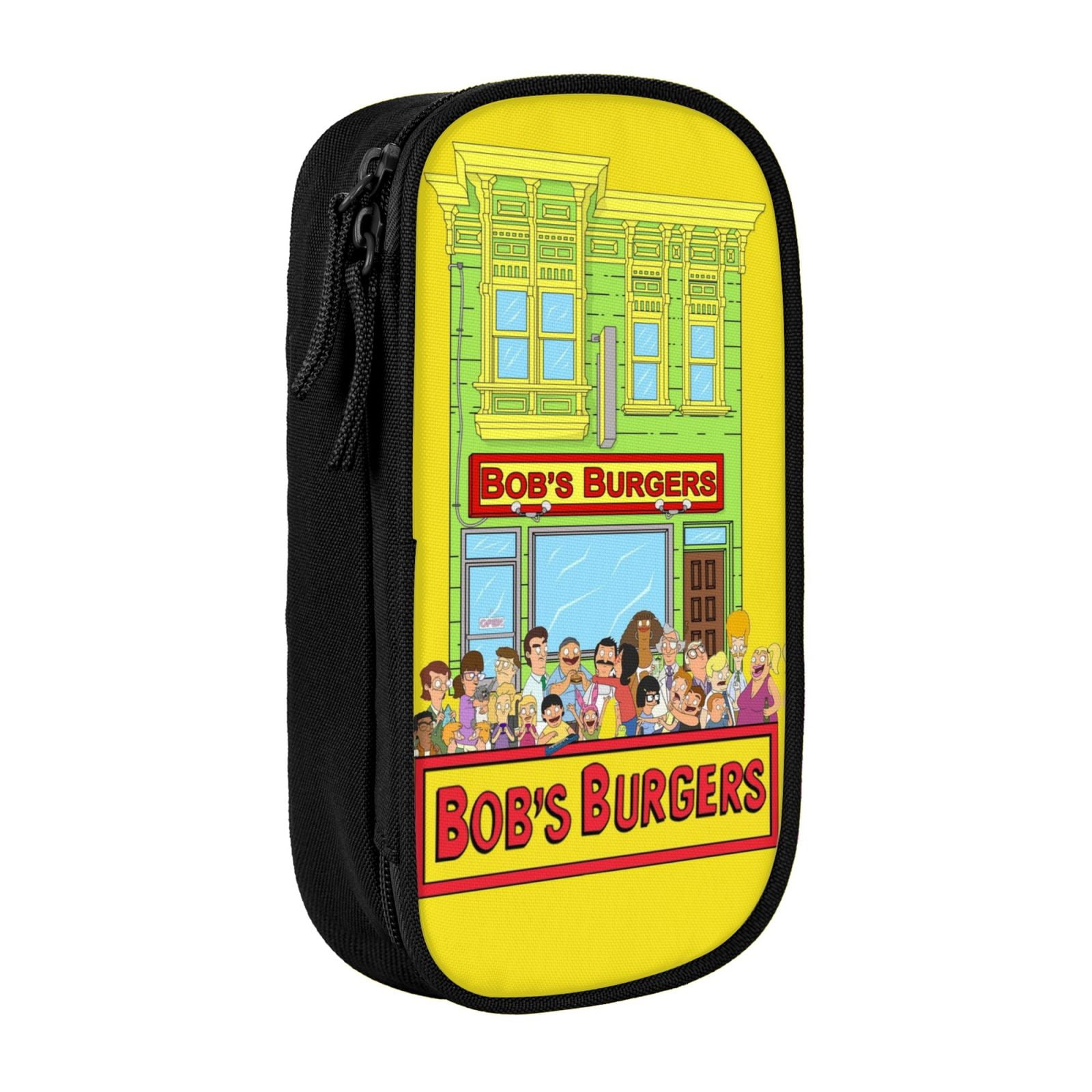 Bob'S Burgers Pen Case Casual Simple Black Storage Pouch Learning ...