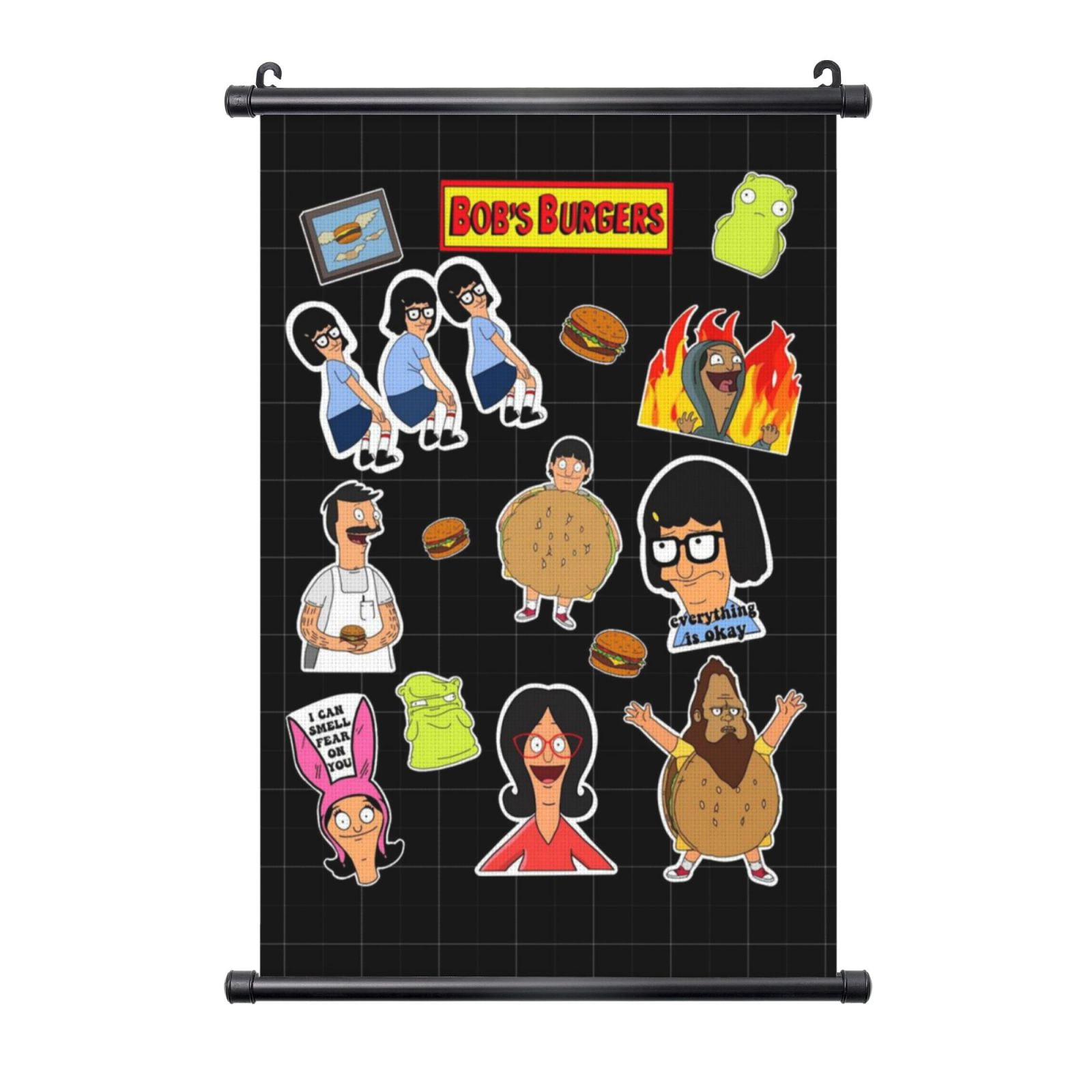 Bob'S Burgers Poster Black Plastic Shaft Hanging Posters Wall Hanging ...