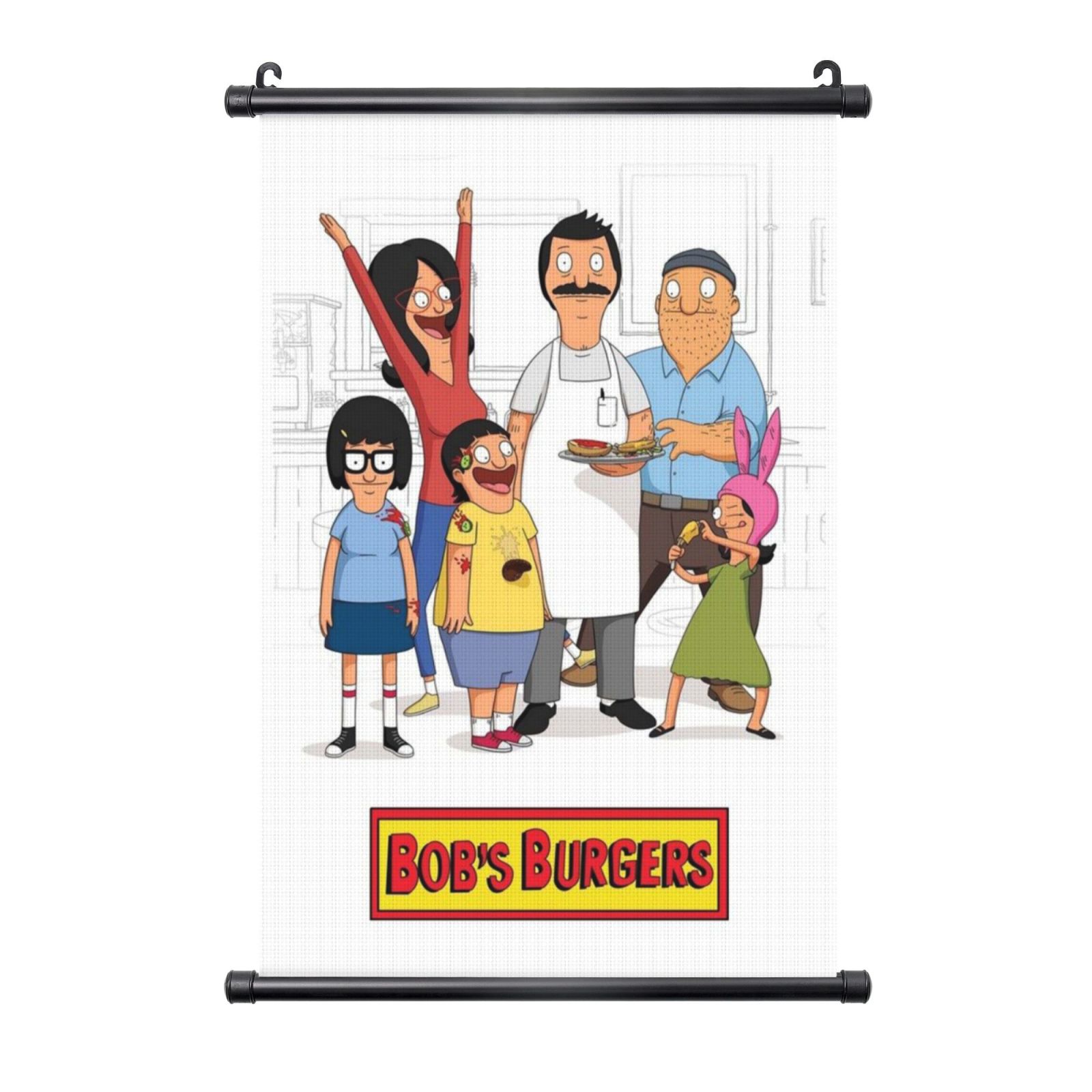 Bob'S Burgers Poster Black Plastic Shaft Hanging Posters Wall Hanging ...