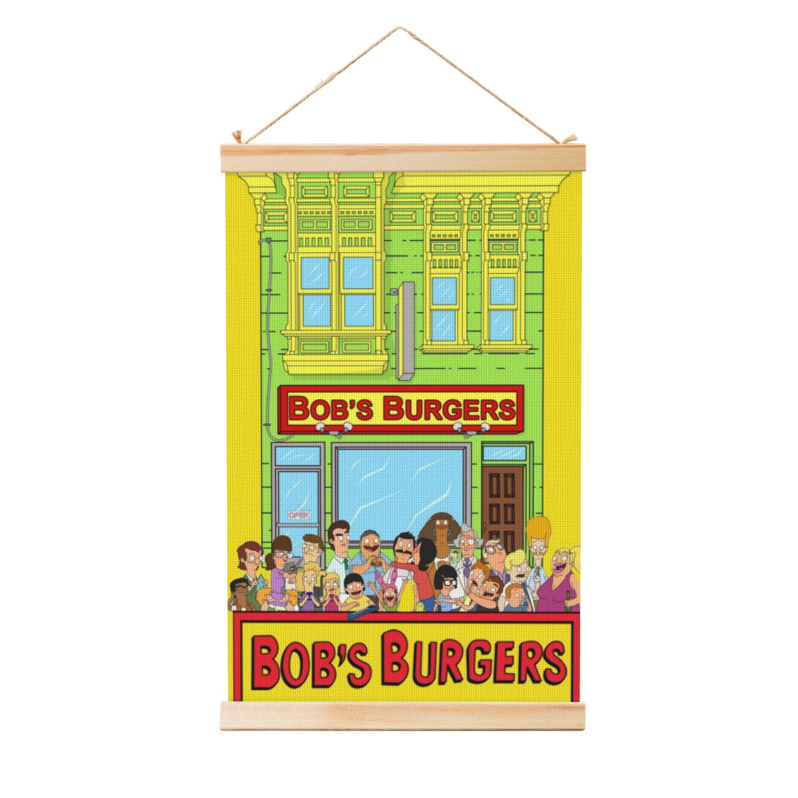 Bob'S Burgers Poster Wooden Shaft Hanging Banner Painting With Cord ...
