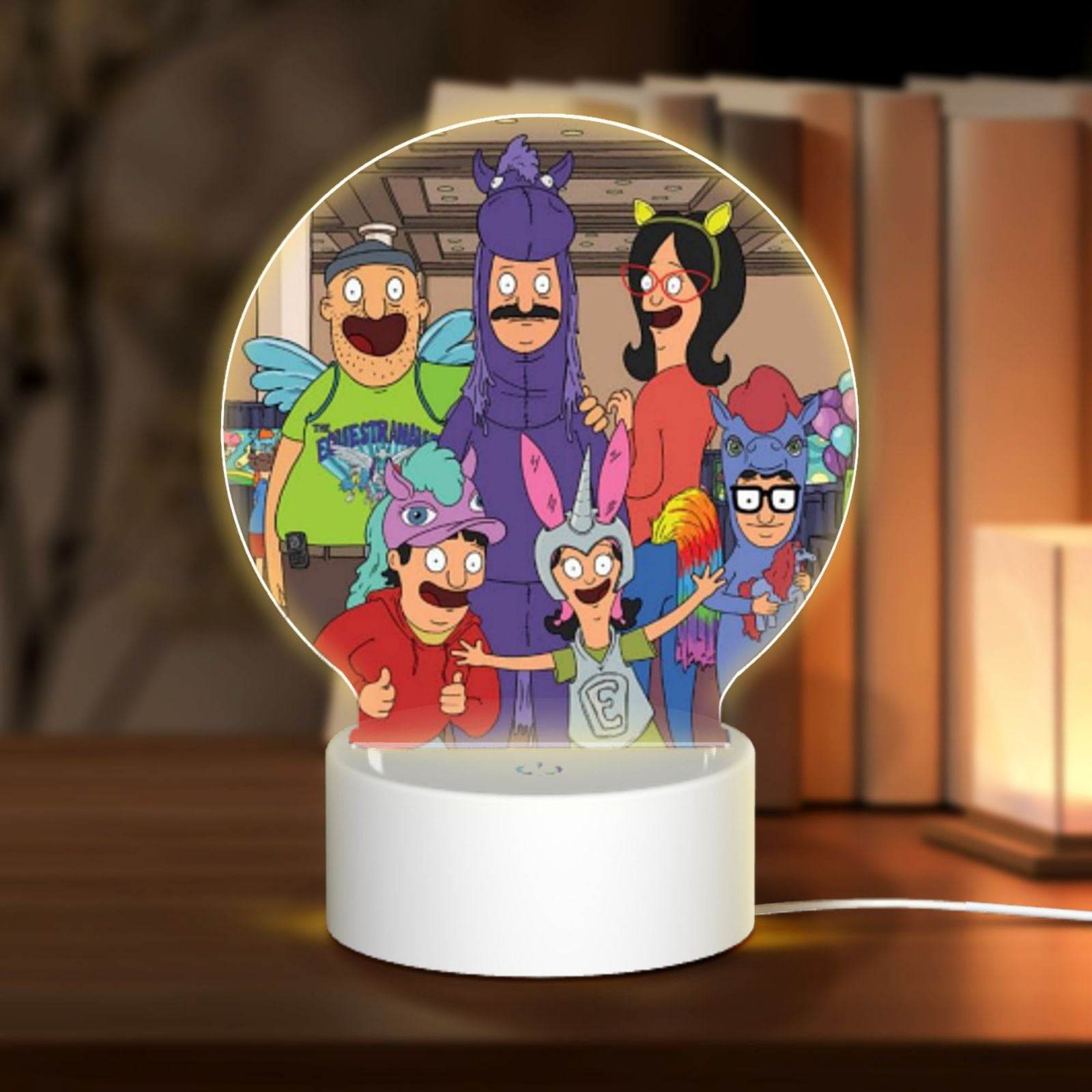 Bob'S Burgers Round Acrylic Night Light 3-Color Touch Control Sleep ...