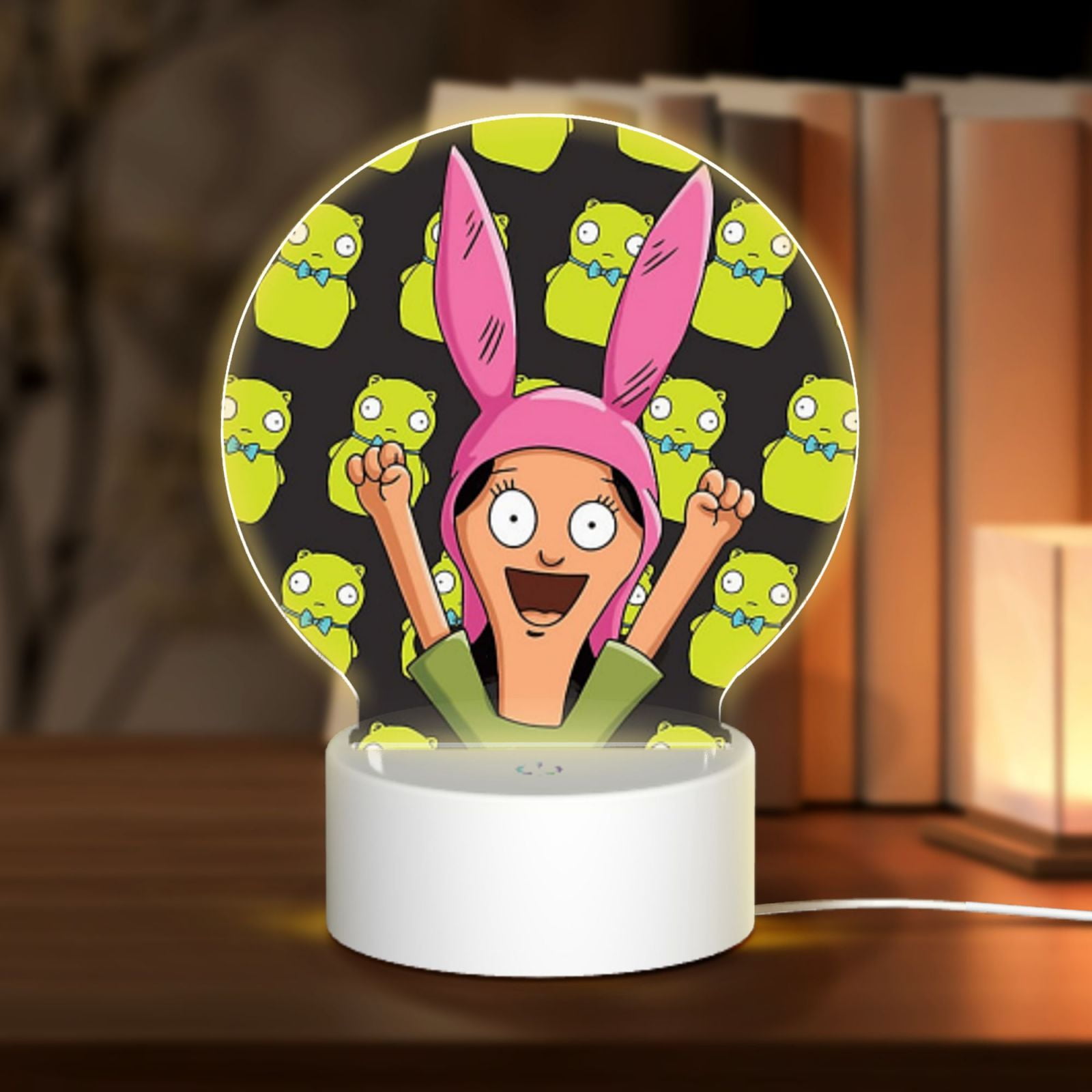 Bob'S Burgers Round Acrylic Night Light 3-Color Touch Control Sleep ...
